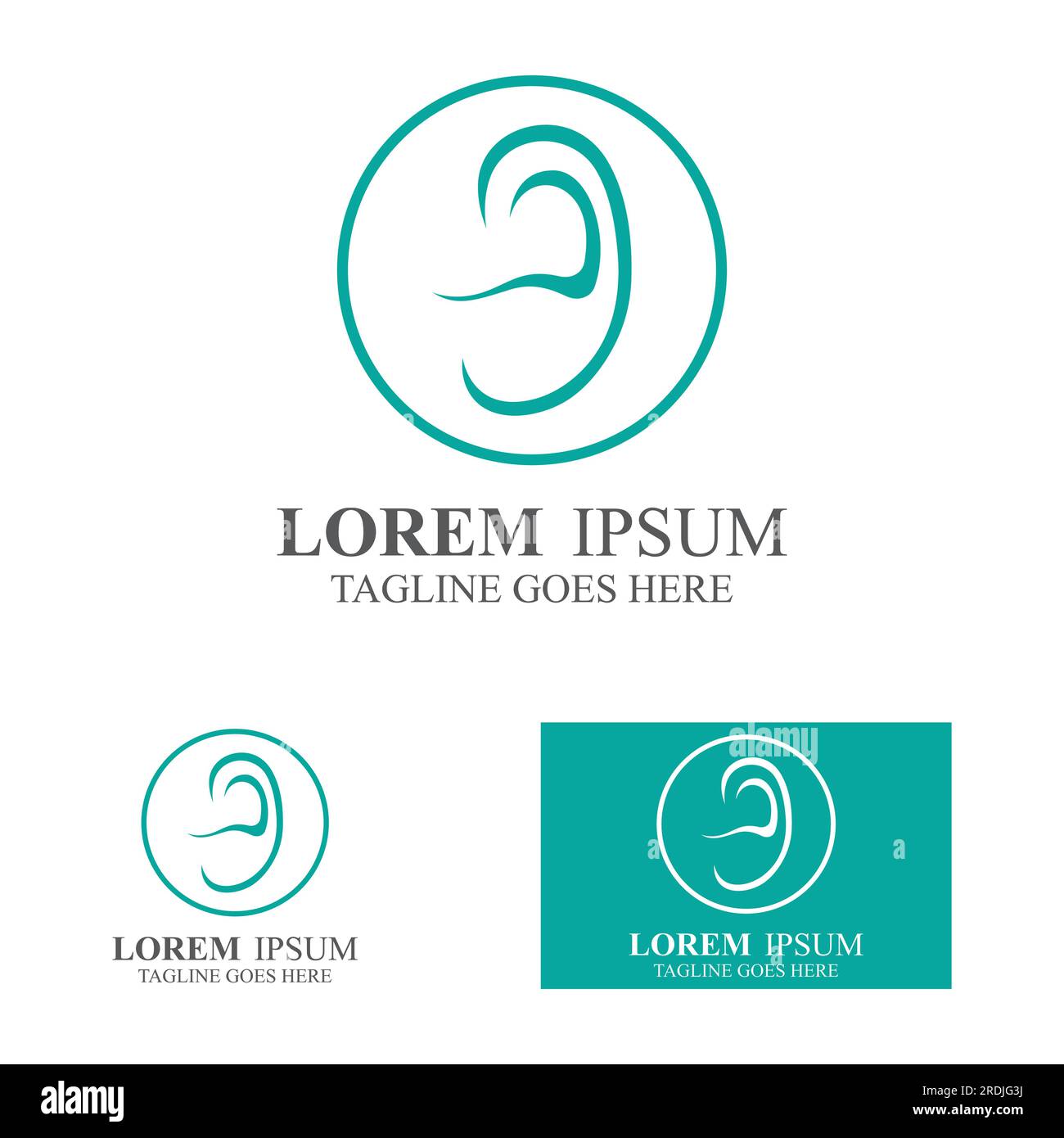 ear logo design Stock Vector Image & Art - Alamy