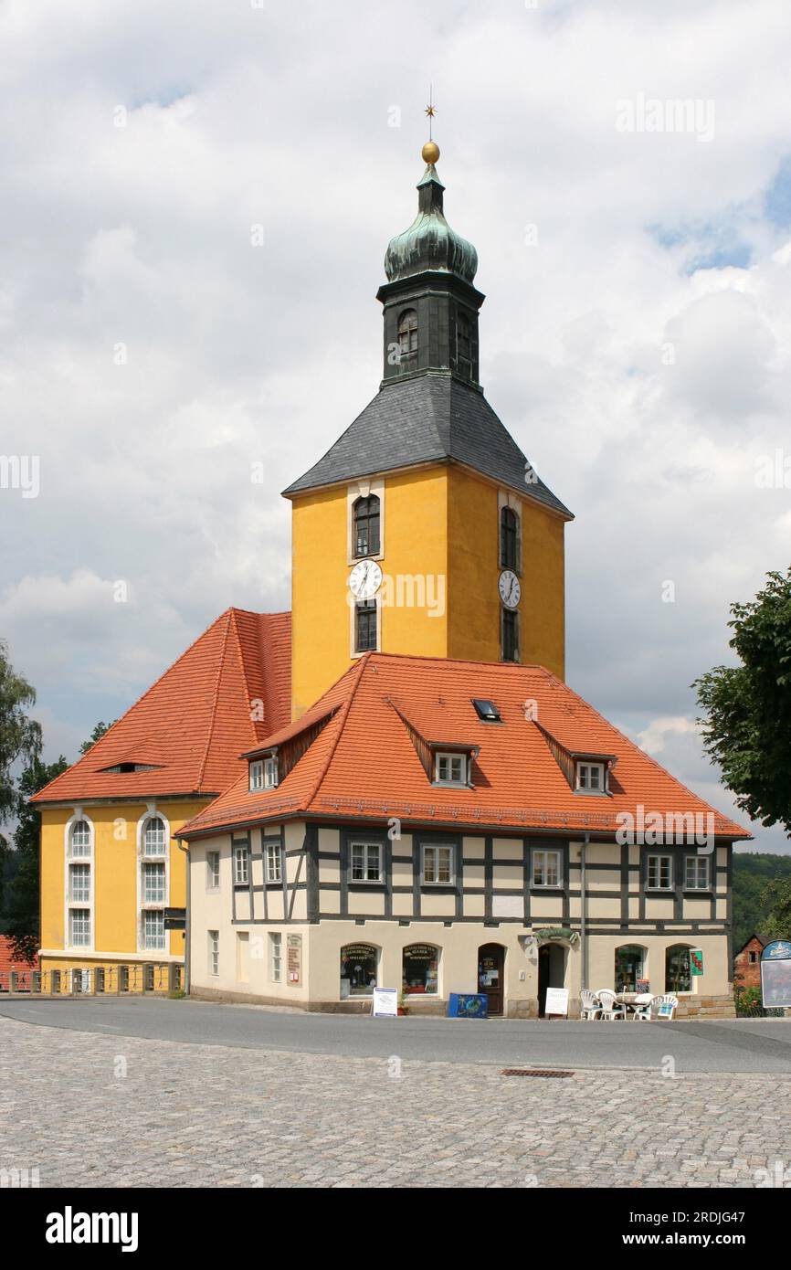 Europe, Germany, Saxony, Hohnstein, Saxon Switzerland, The town of ...