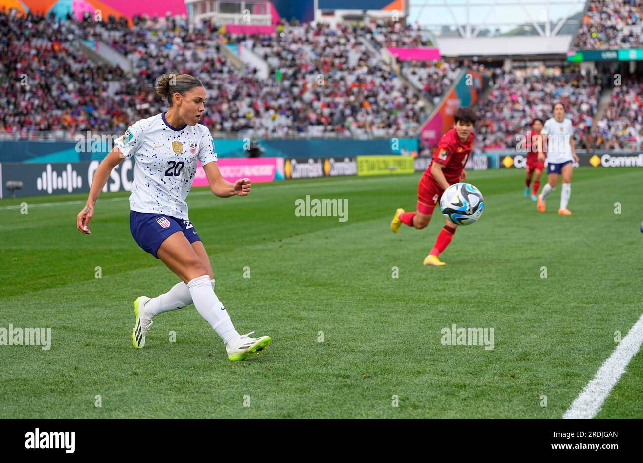 Eden Park, Auckland, New Zealand. 22nd July, 2023. Trinity Rodman (USA ...