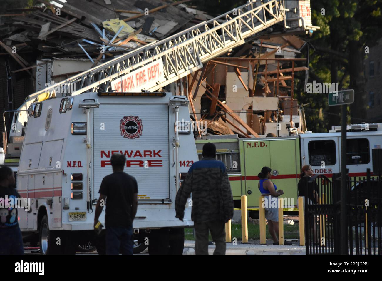 Newark, United States. 21st July, 2023. Emergency services on the scene ...