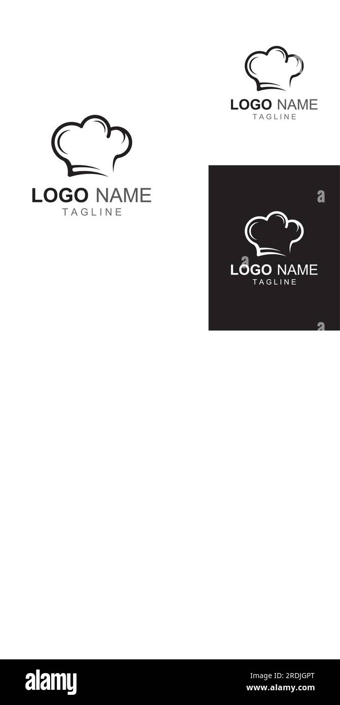 Chef hat logo for restaurant, cafe and online food delivery. Logo with ...