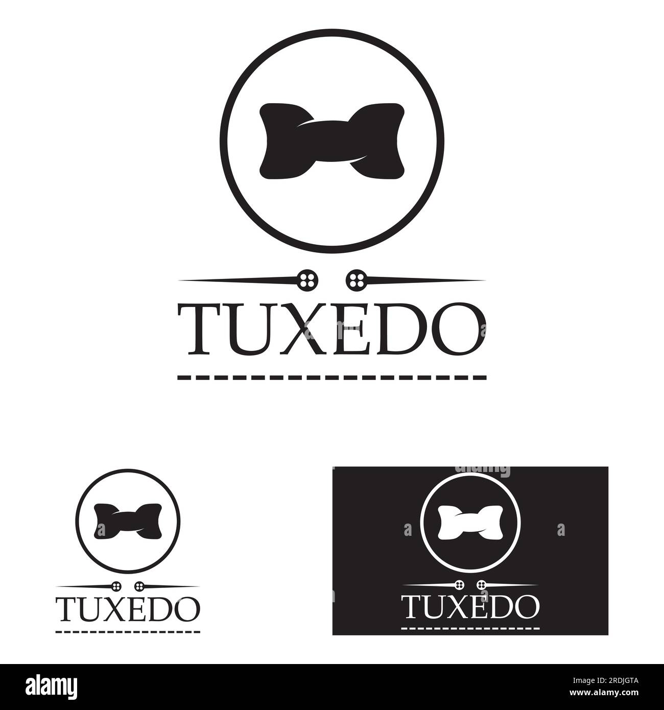 Tuxedo logo Black and White Stock Photos & Images - Alamy
