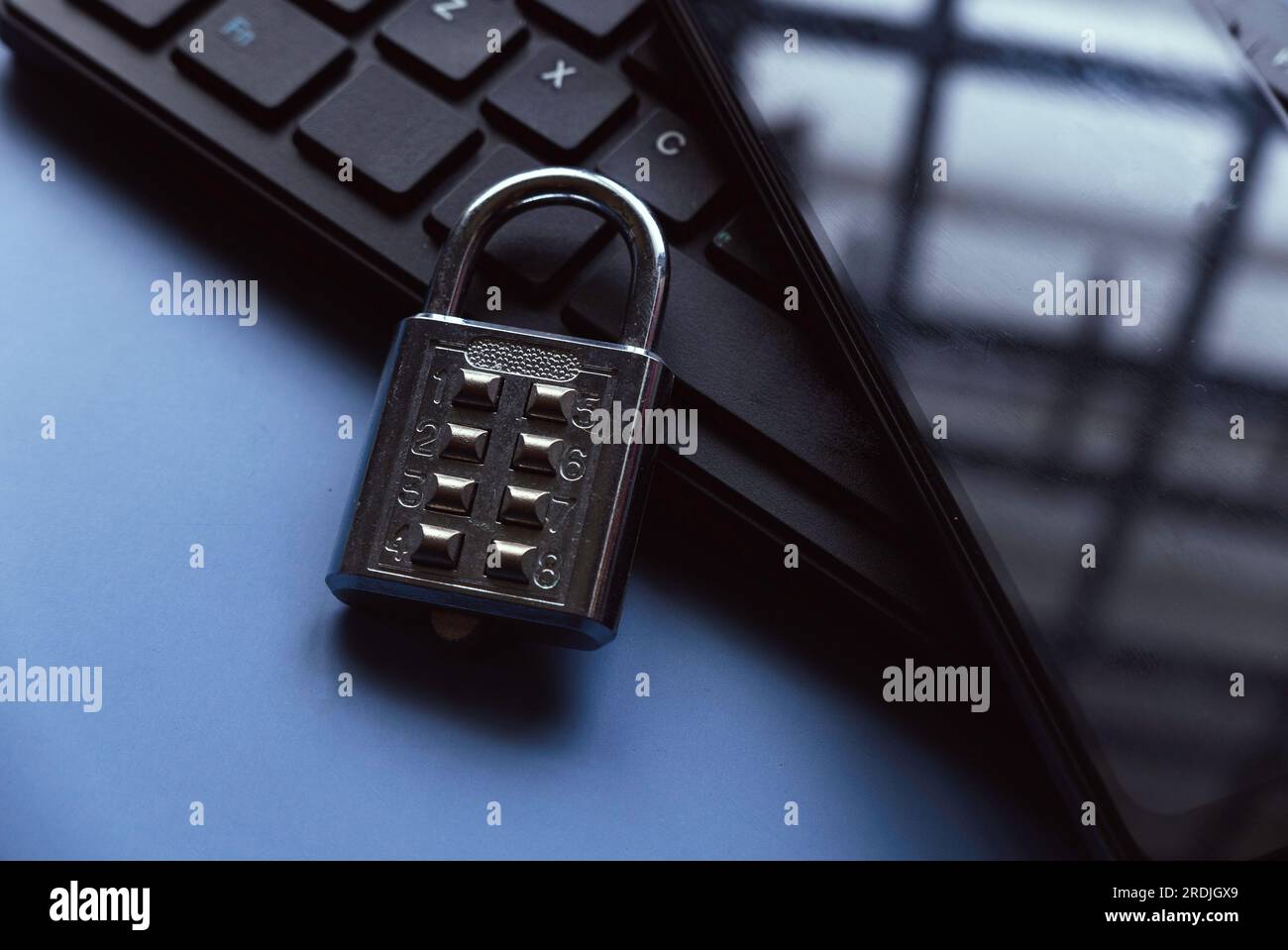 Computer cyber security concept. Network, information and data ...