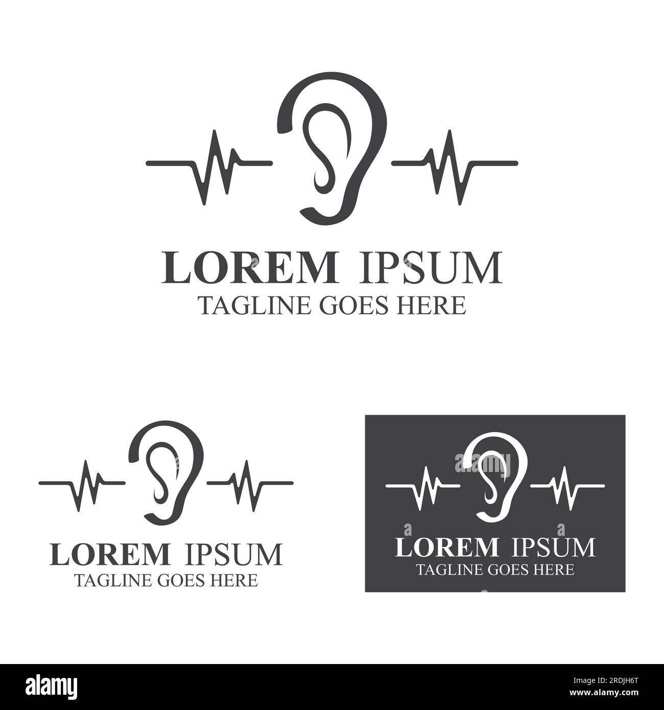 ear and sound waves logo design Stock Vector Image & Art - Alamy
