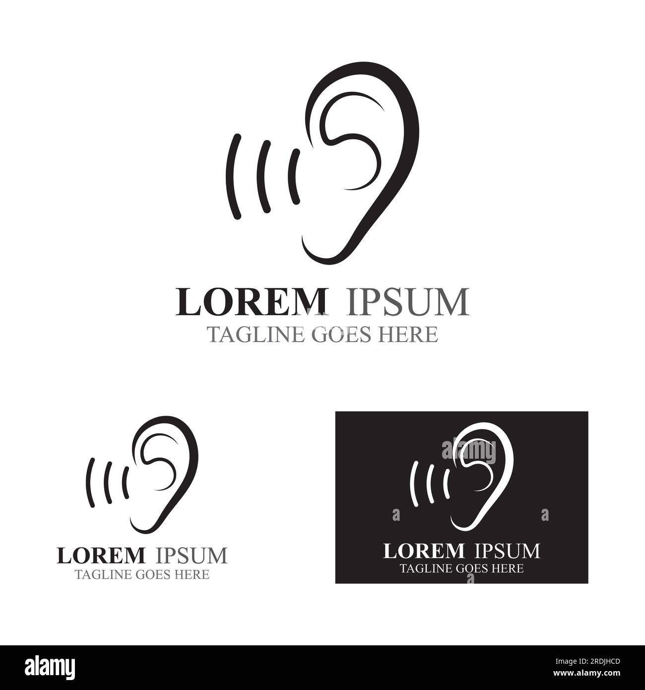 ear and sound waves logo design Stock Vector Image & Art - Alamy