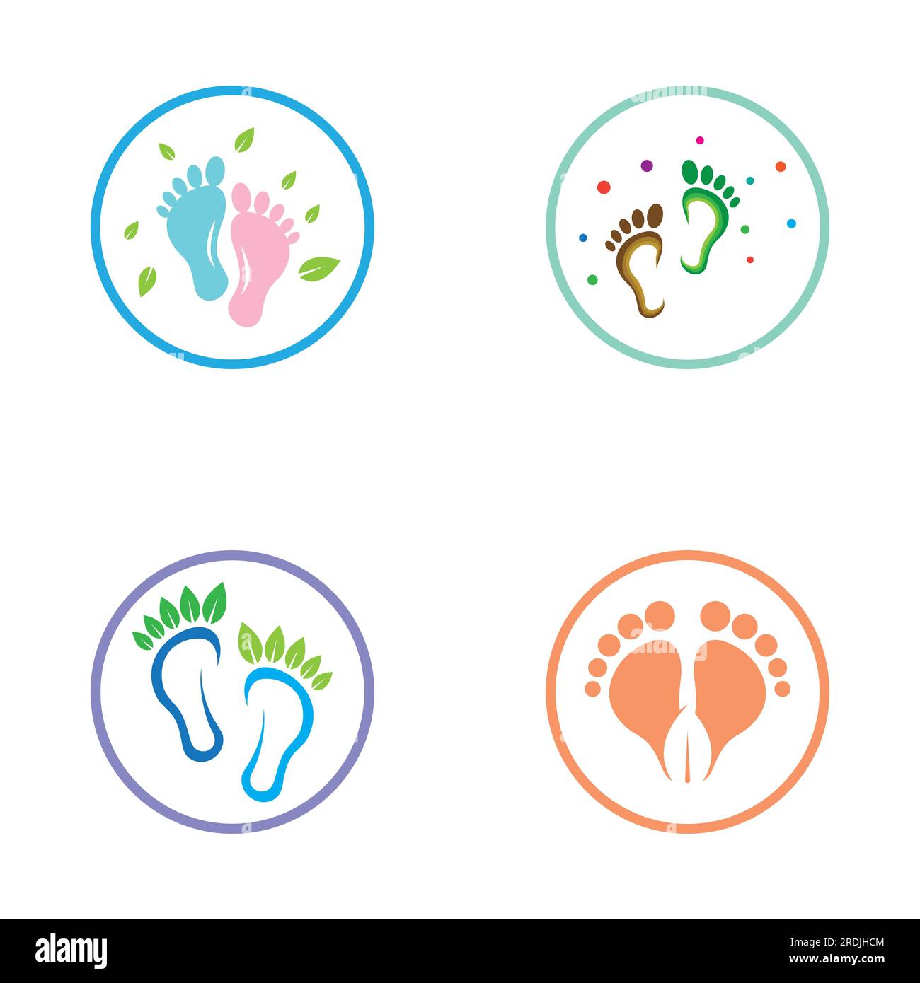 footprints,foot care,and footstep, logo images illustration Stock ...