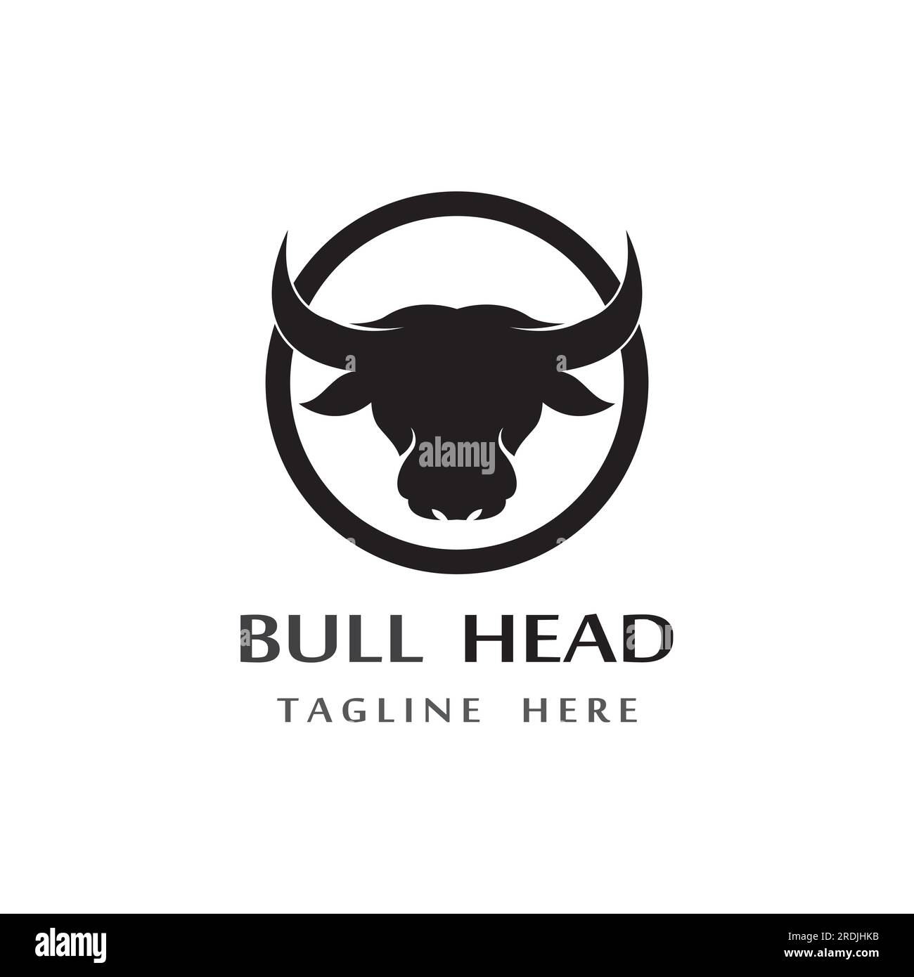 Bull head cartoon symbol Cut Out Stock Images & Pictures - Alamy