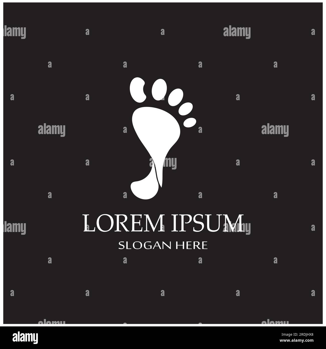 Footprint silhouette human foot Black and White Stock Photos & Images ...