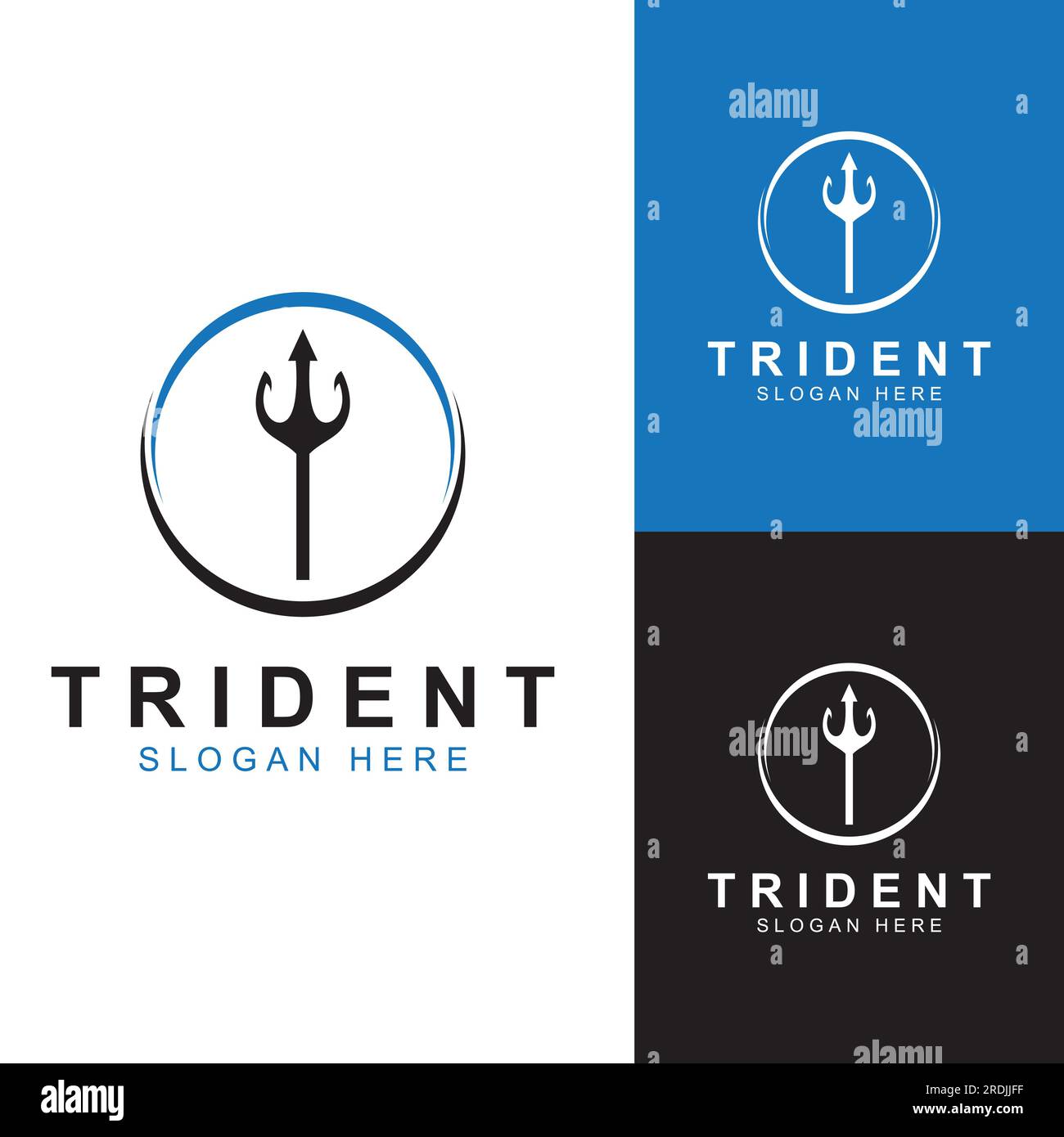 Trident logo using vector design concept Stock Vector Image & Art - Alamy