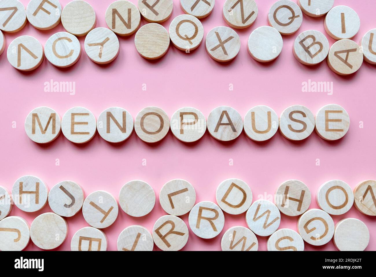 Alphabet form a word menopause. Healthcare and medical concept for ...