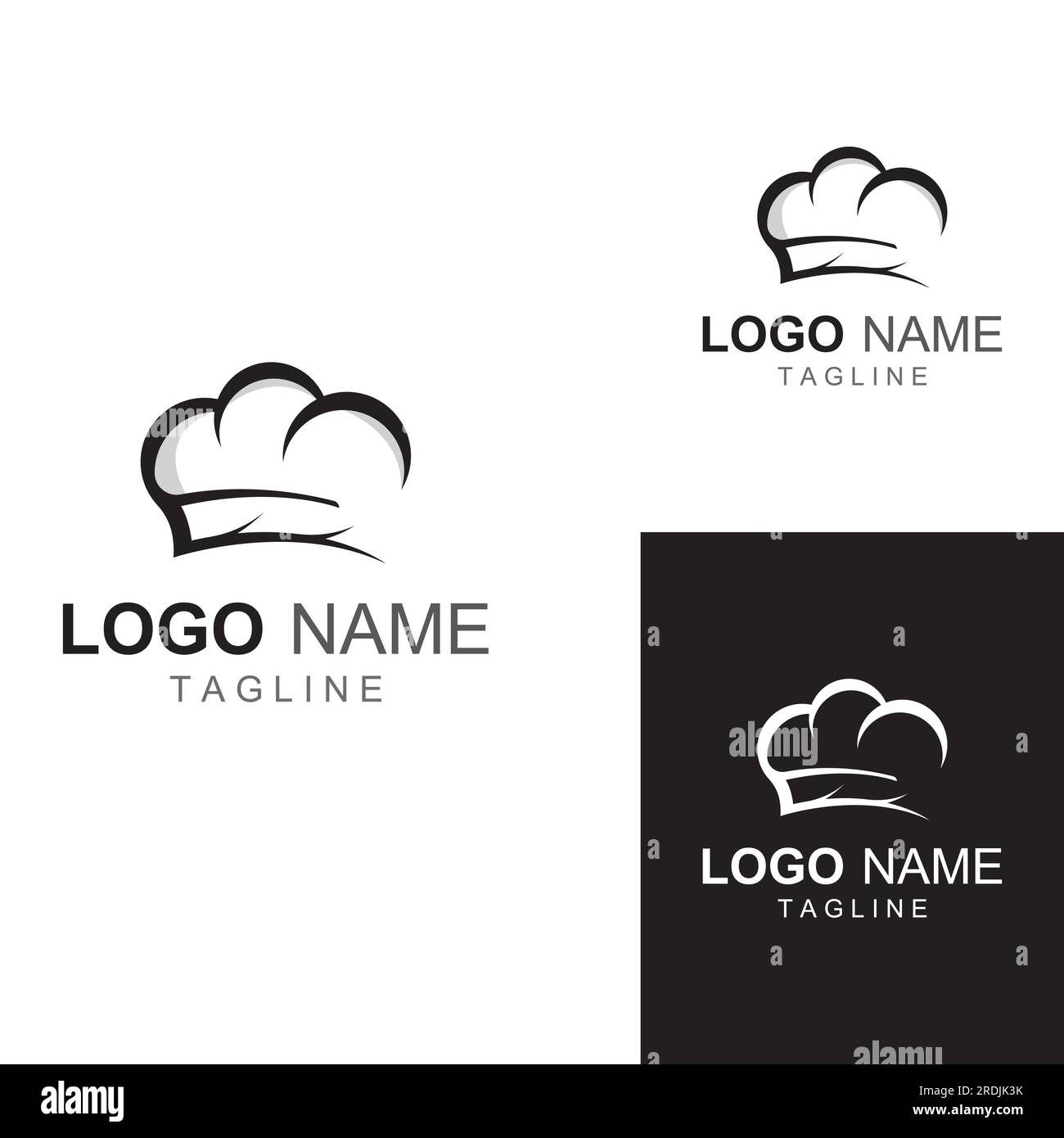 Chef hat logo for restaurant, cafe and online food delivery. Logo with ...