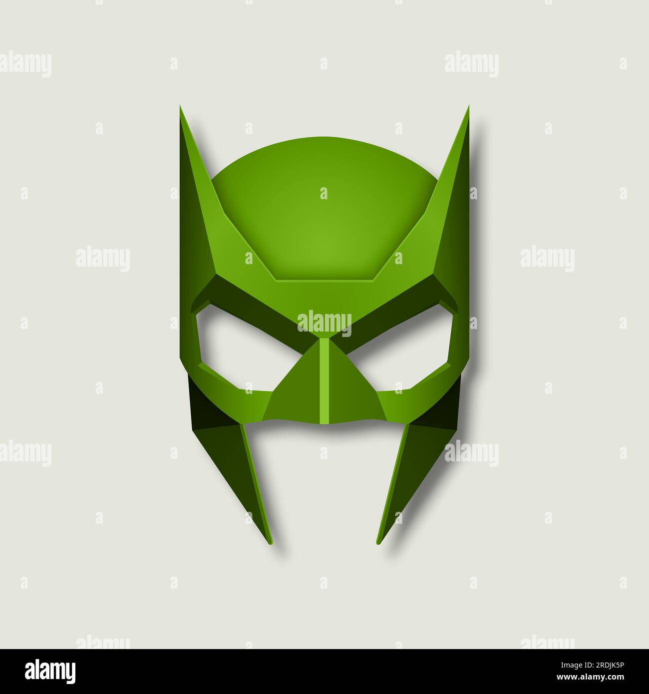 Vector Green Super Hero Mask. Face Character, Superhero Comic Book Mask ...