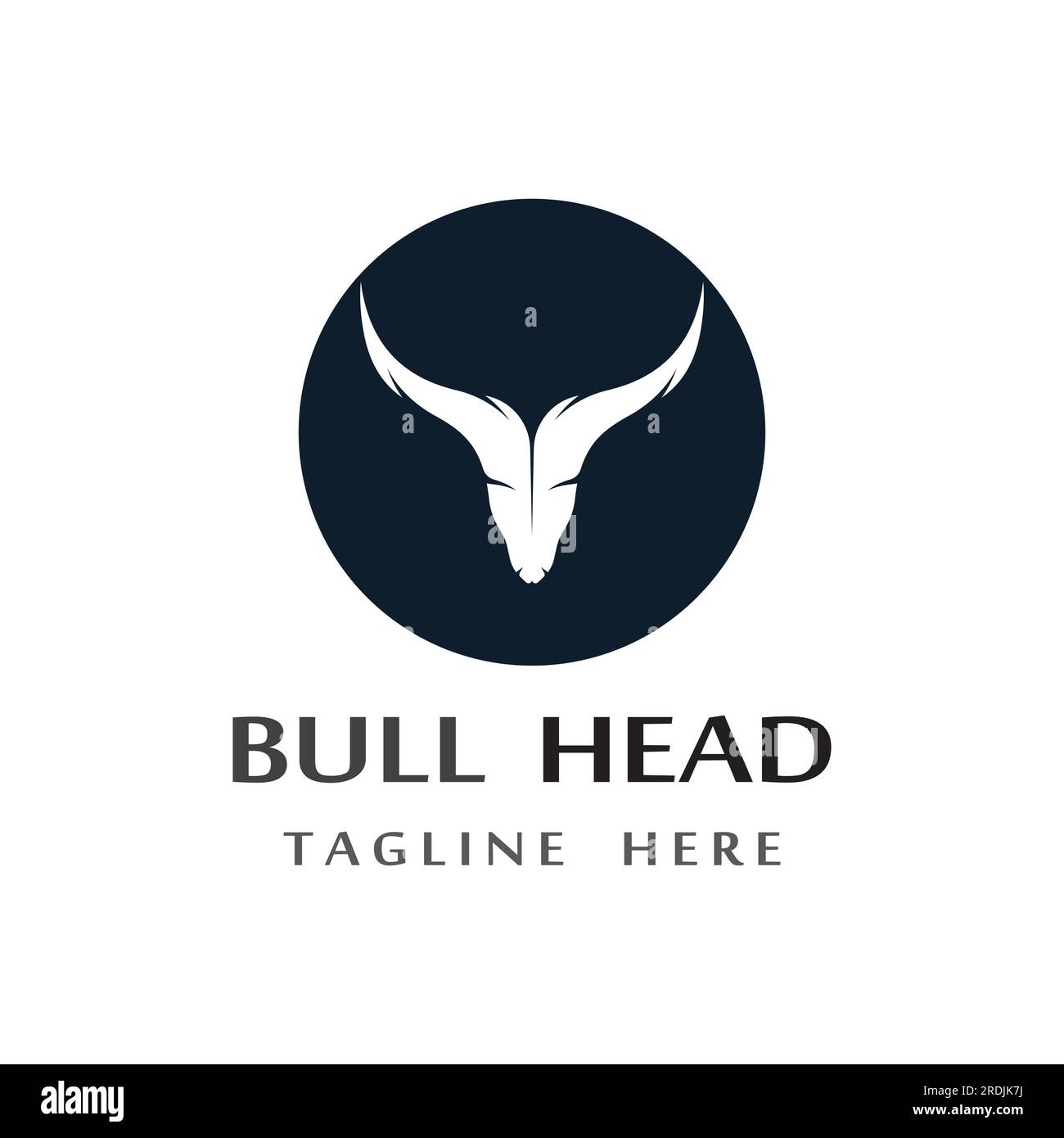 bull head horn logo and symbol Stock Vector Image & Art - Alamy