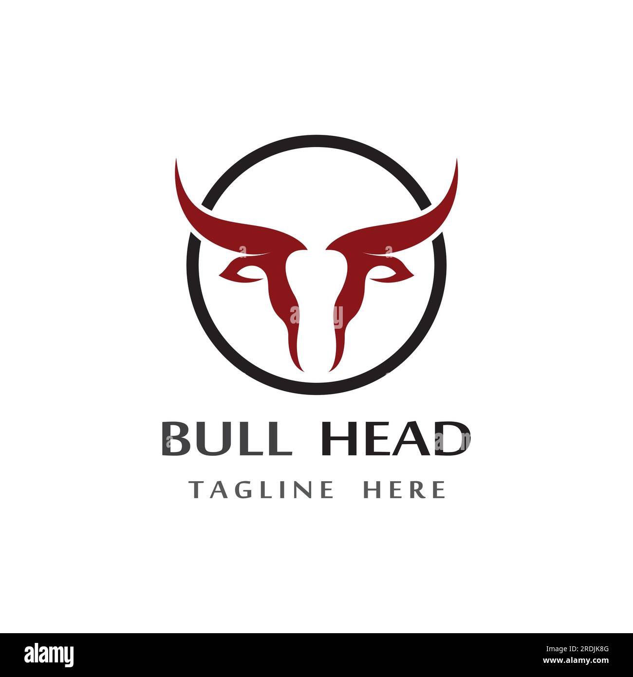 Black cow head silhouette Stock Vector Images - Alamy