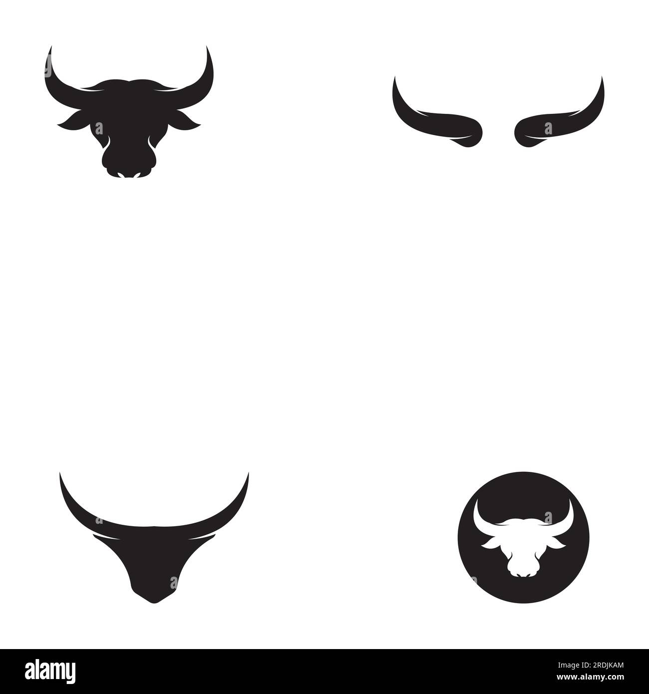 Bull silhouette icon Stock Vector Images - Alamy