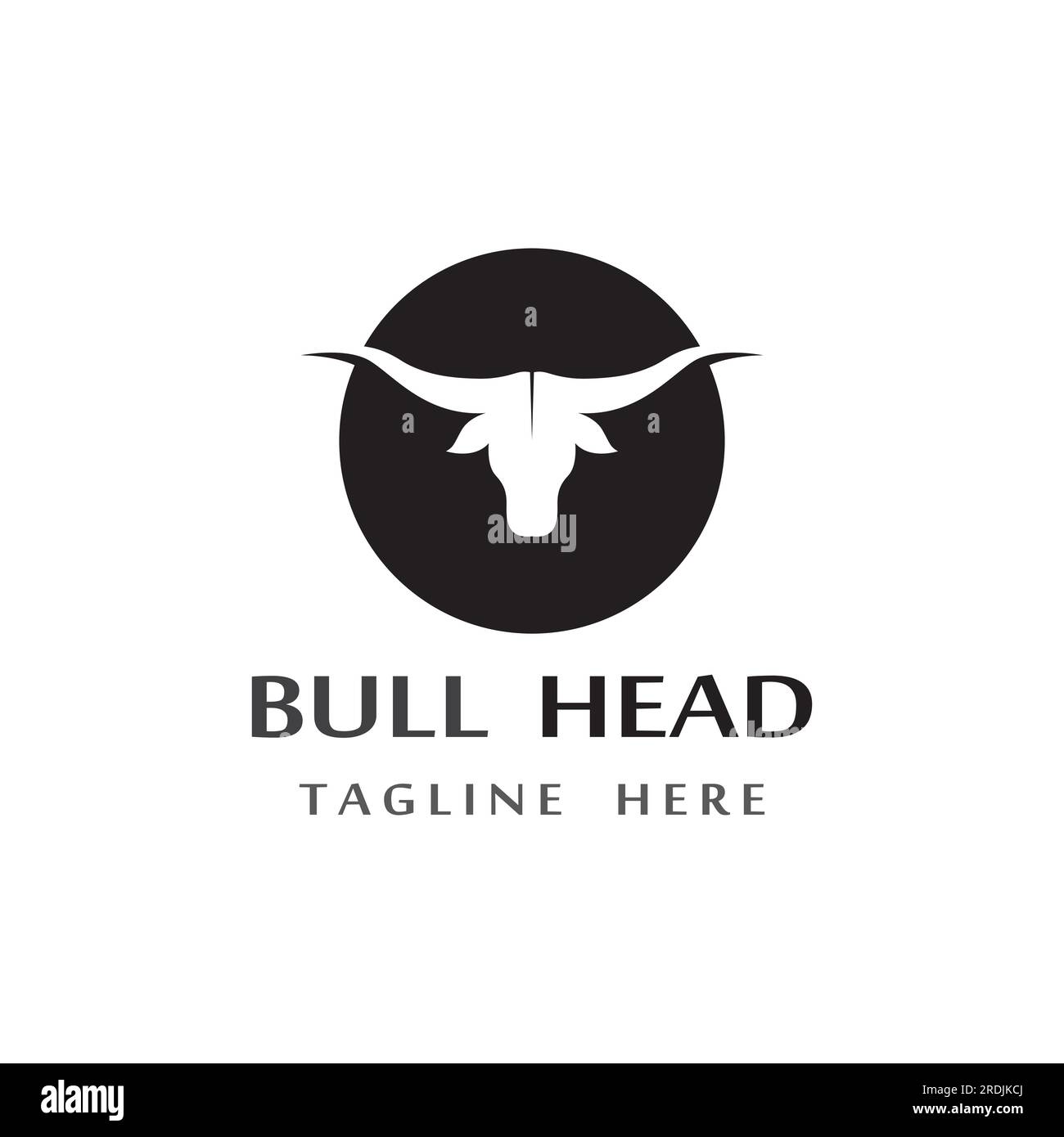 Bull face silhouette Stock Vector Images - Alamy