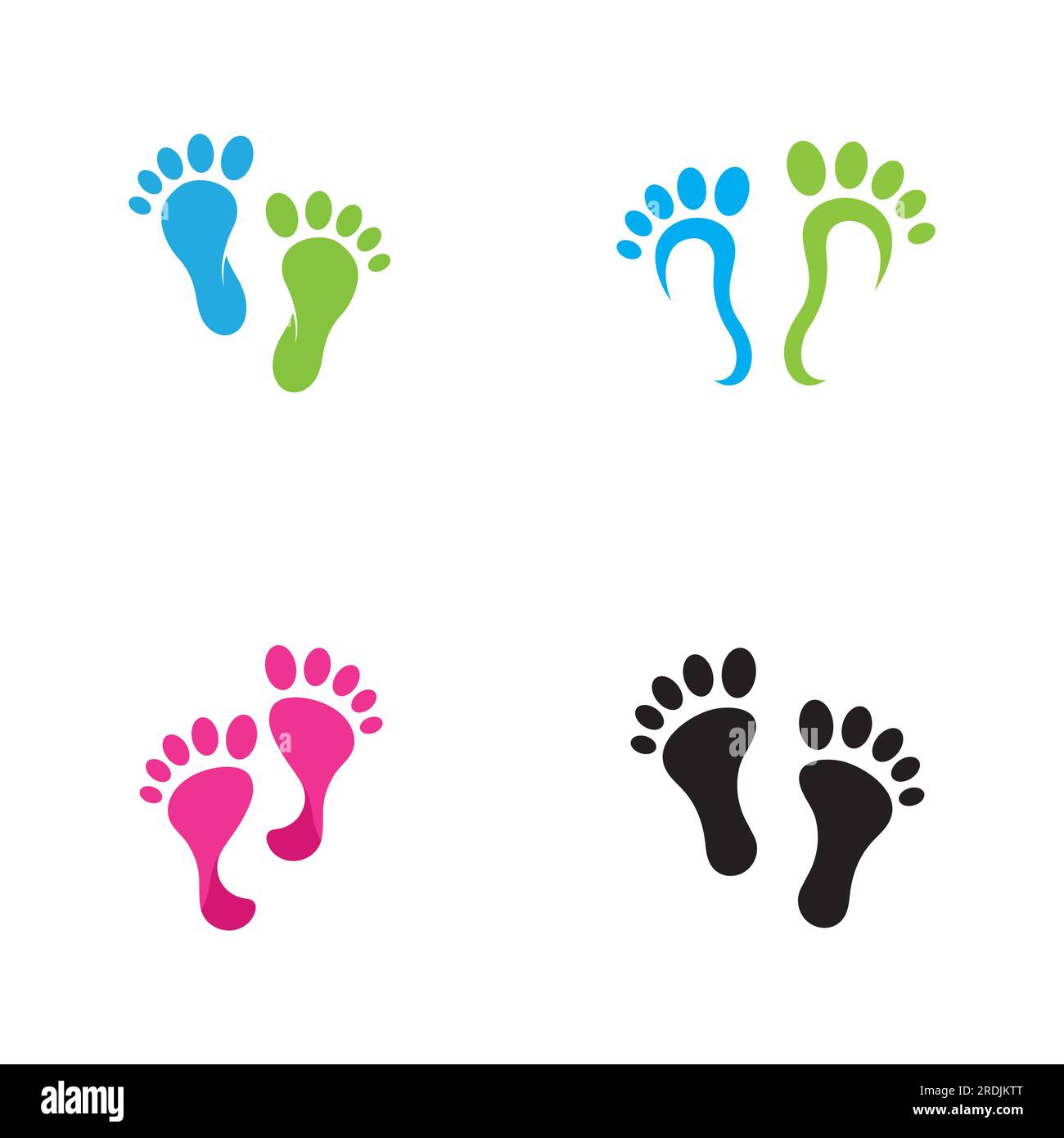 footprints,foot care,and footstep, logo images illustration Stock ...