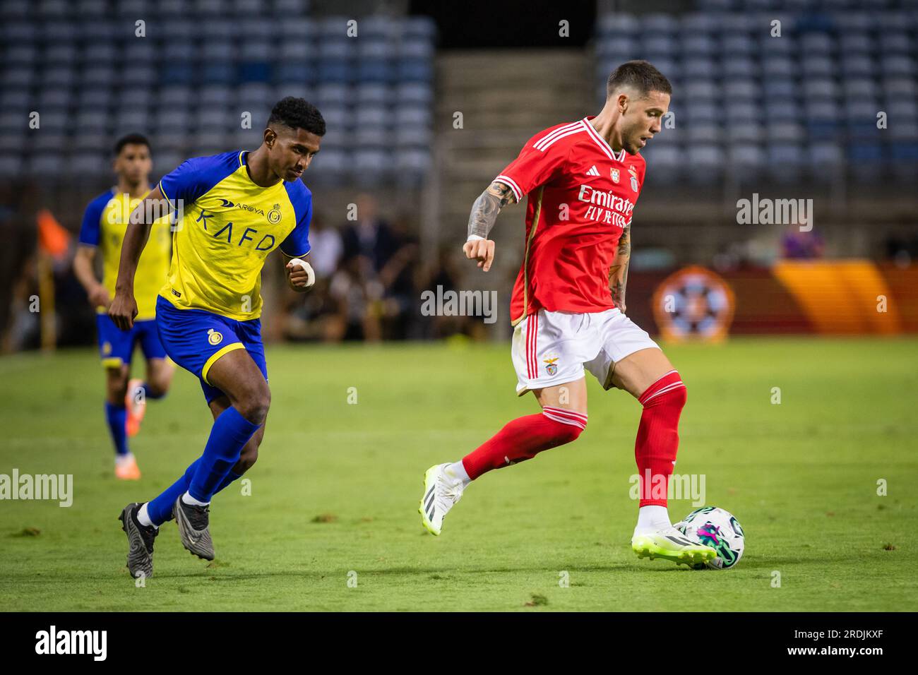 Faro, Portugal. 20th July, 2023. Abdul Ghareeb of Al Nassr FC (L) and ...