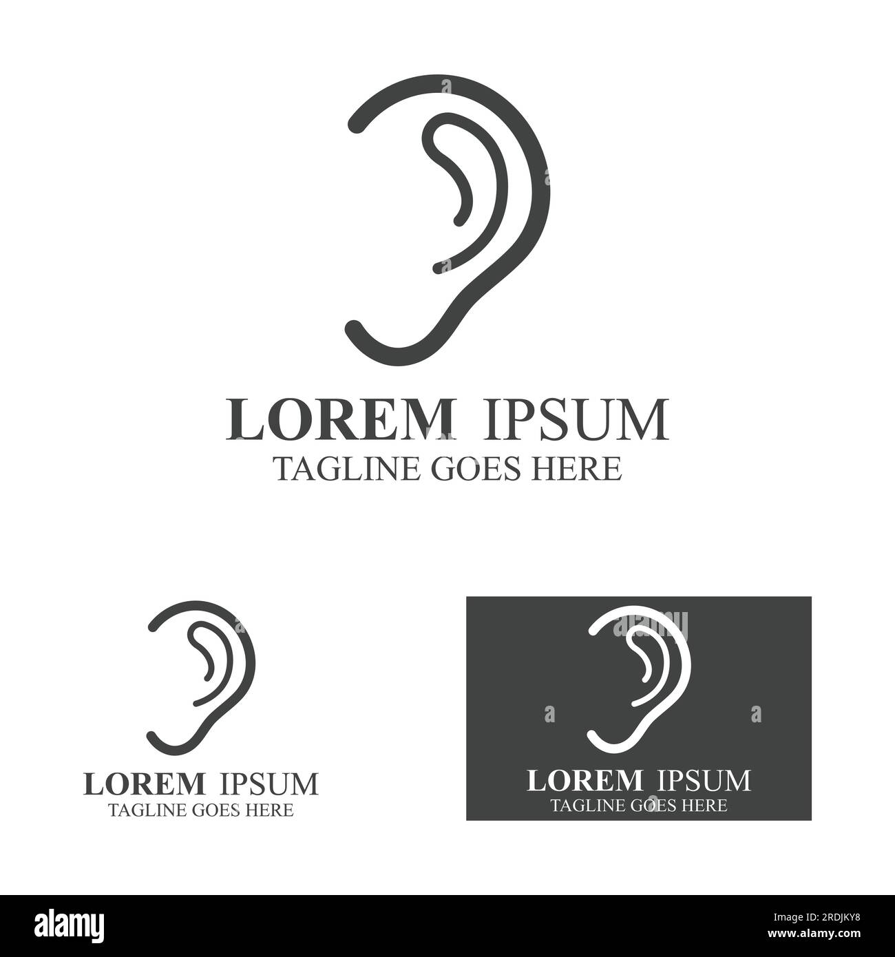 ear and sound waves logo design Stock Vector Image & Art - Alamy