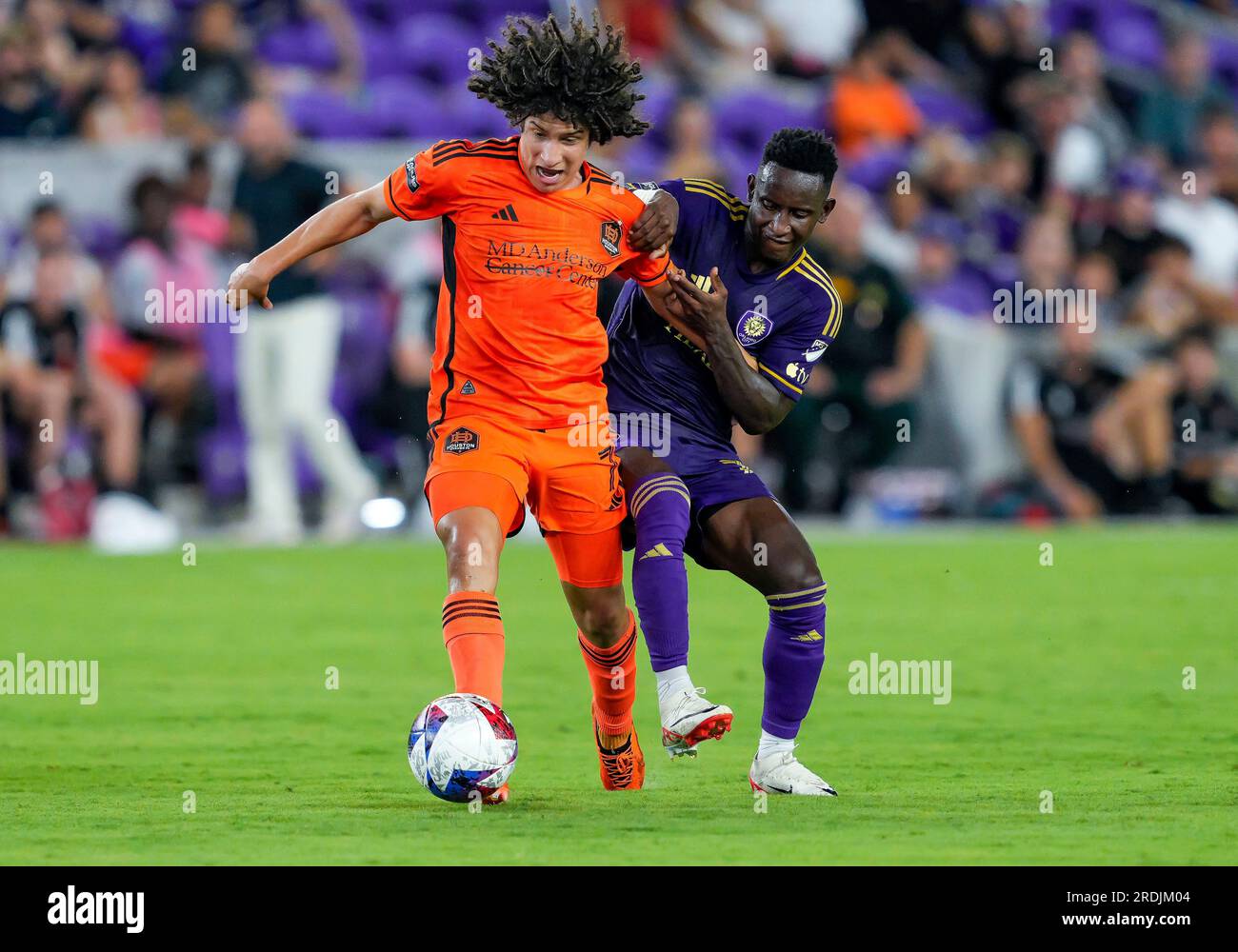 ORLANDO, FL - JULY 21: Houston Dynamo forward Iván Franco (7) and ...