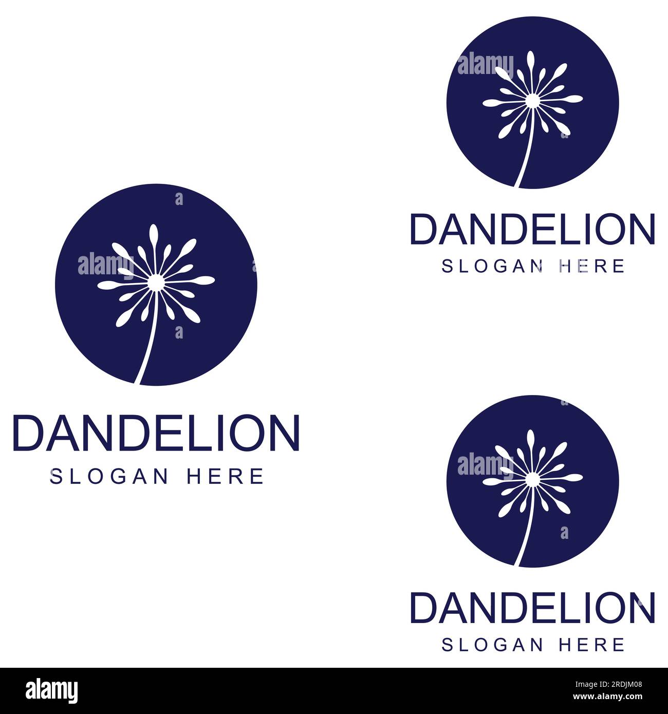 Dandelion flower logo and symbol vector design Stock Vector Image & Art ...