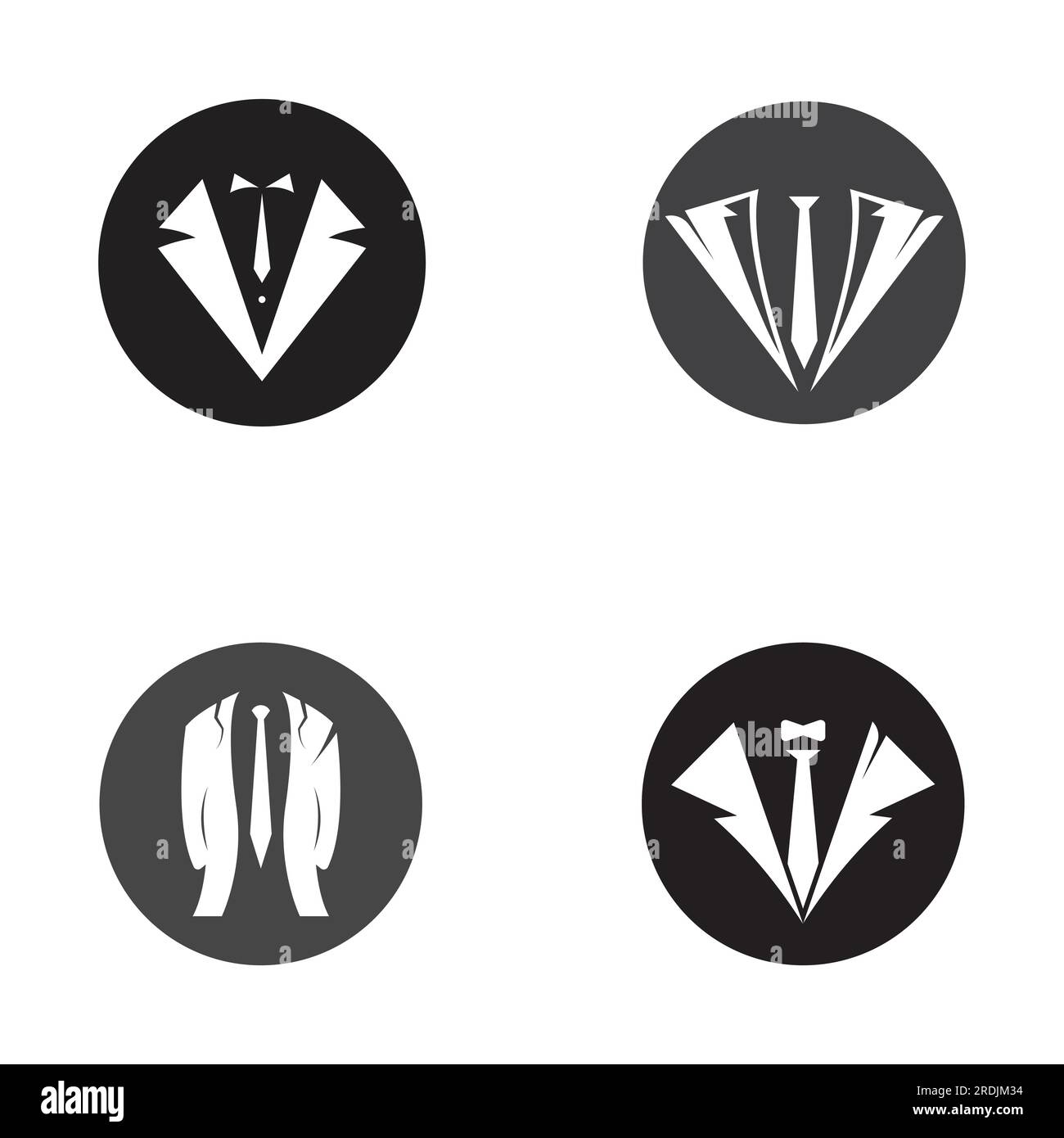 Tuxedo icon and logo for menswear , design template Stock Vector Image ...
