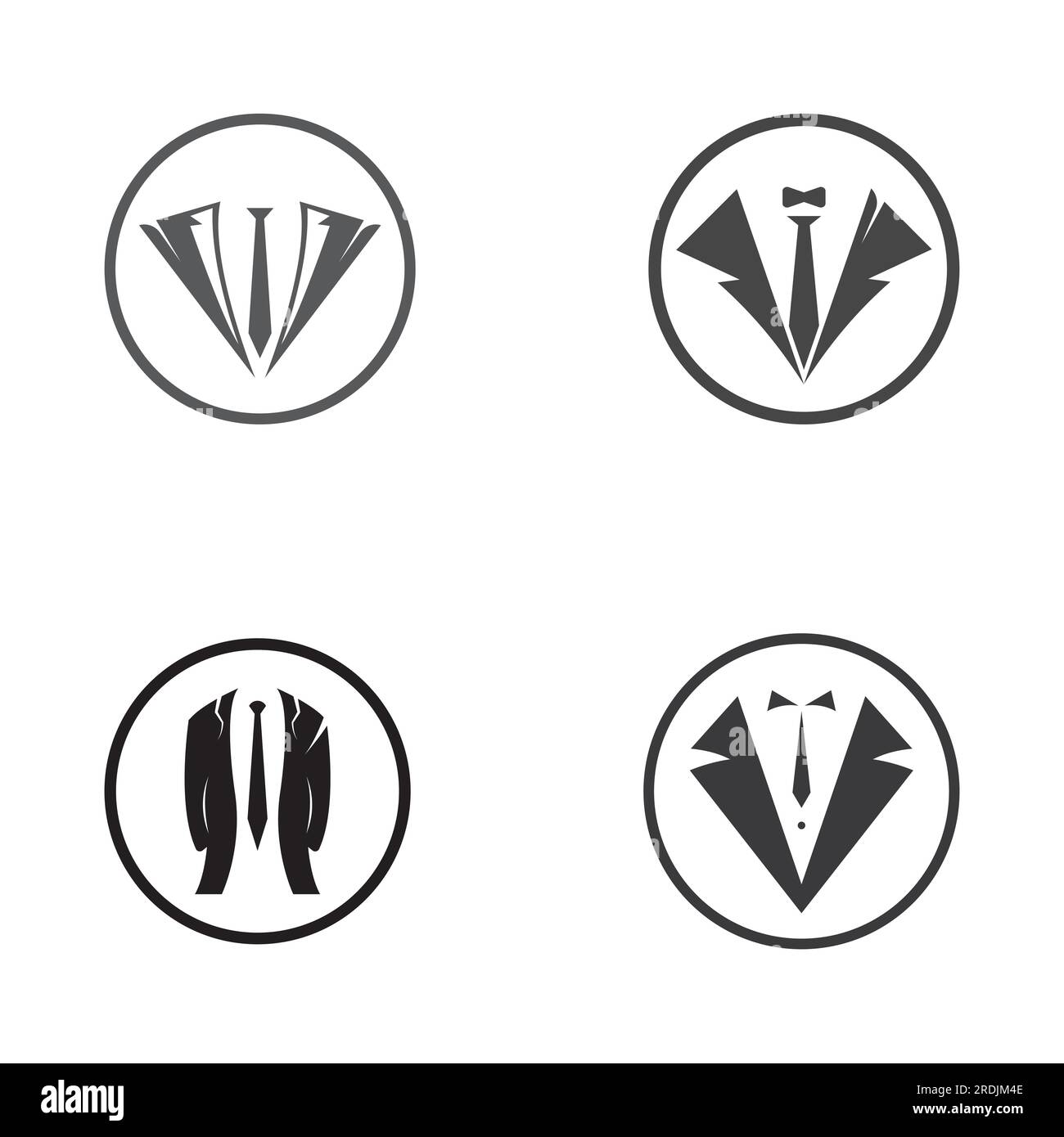Tuxedo icon and logo for menswear , design template Stock Vector Image ...