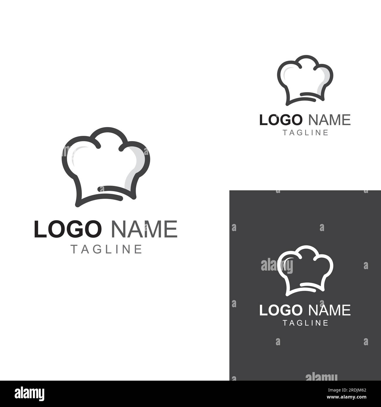 Chef hat logo for restaurant, cafe and online food delivery. Logo with ...