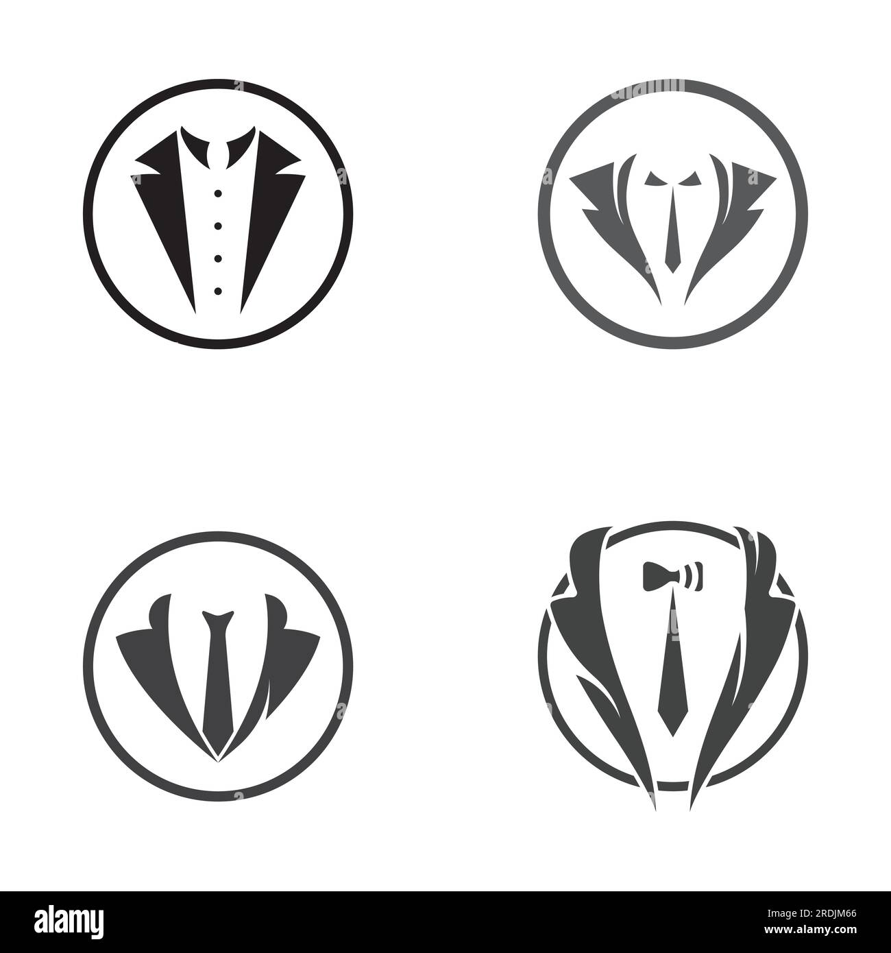 Tuxedo icon and logo for menswear , design template Stock Vector Image ...