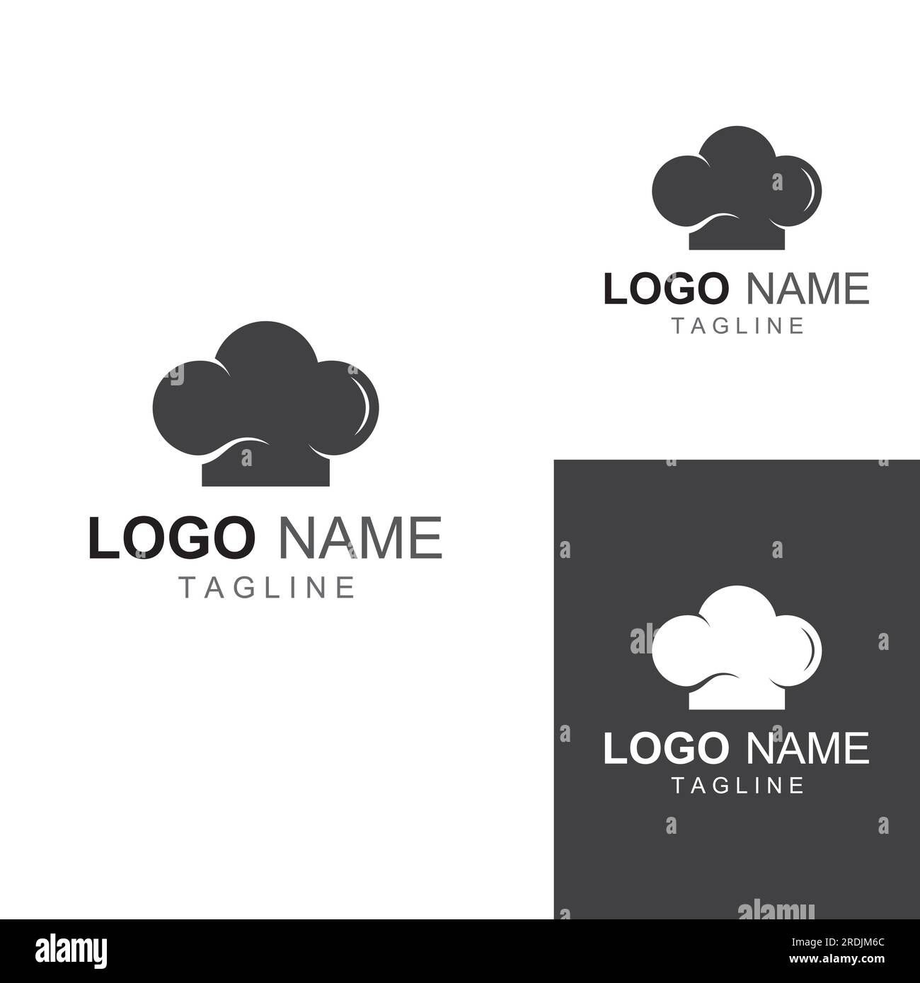 Chef hat logo for restaurant, cafe and online food delivery. Logo with ...