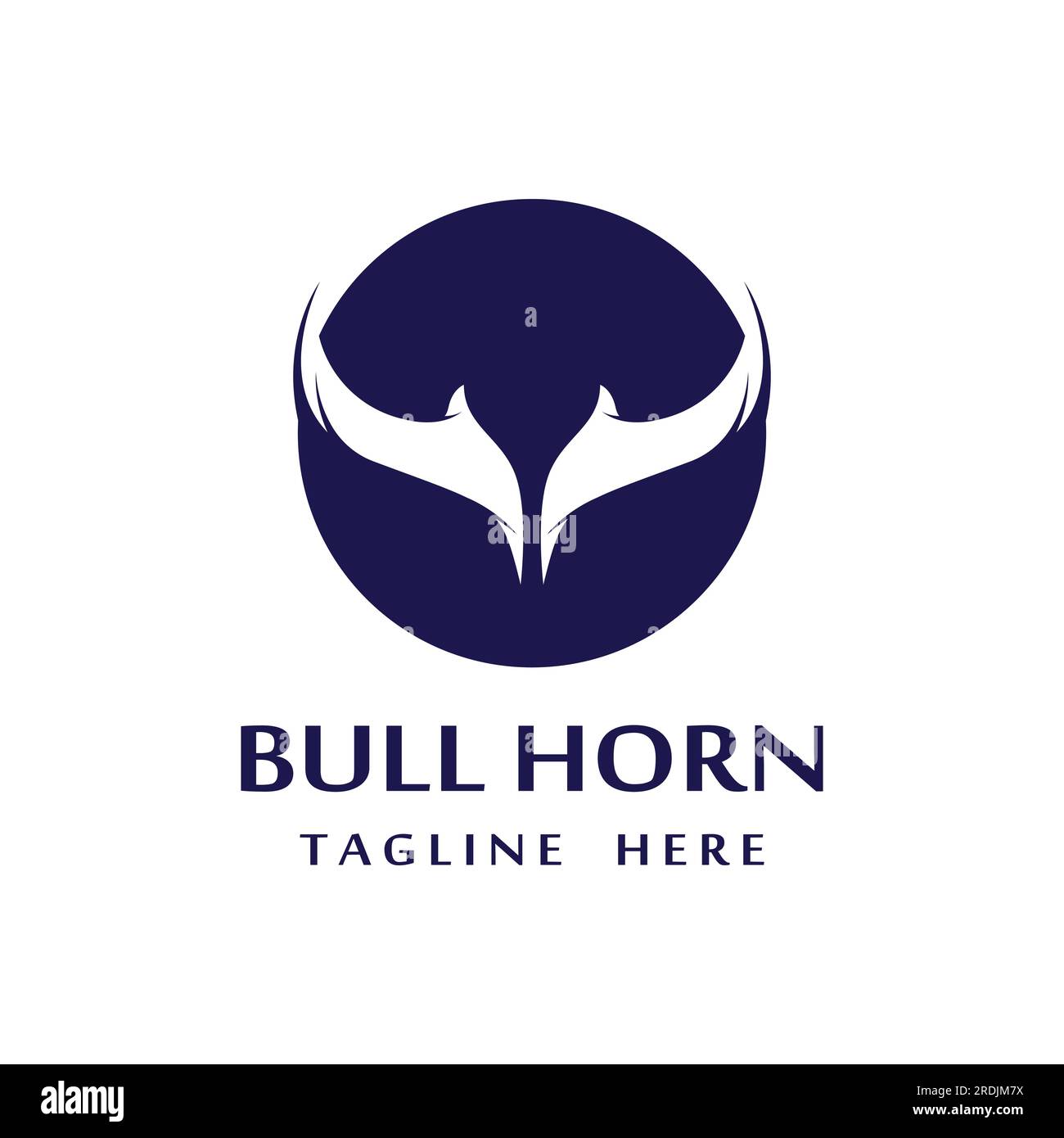 Vintage bull head horns logo Stock Vector Image & Art - Alamy