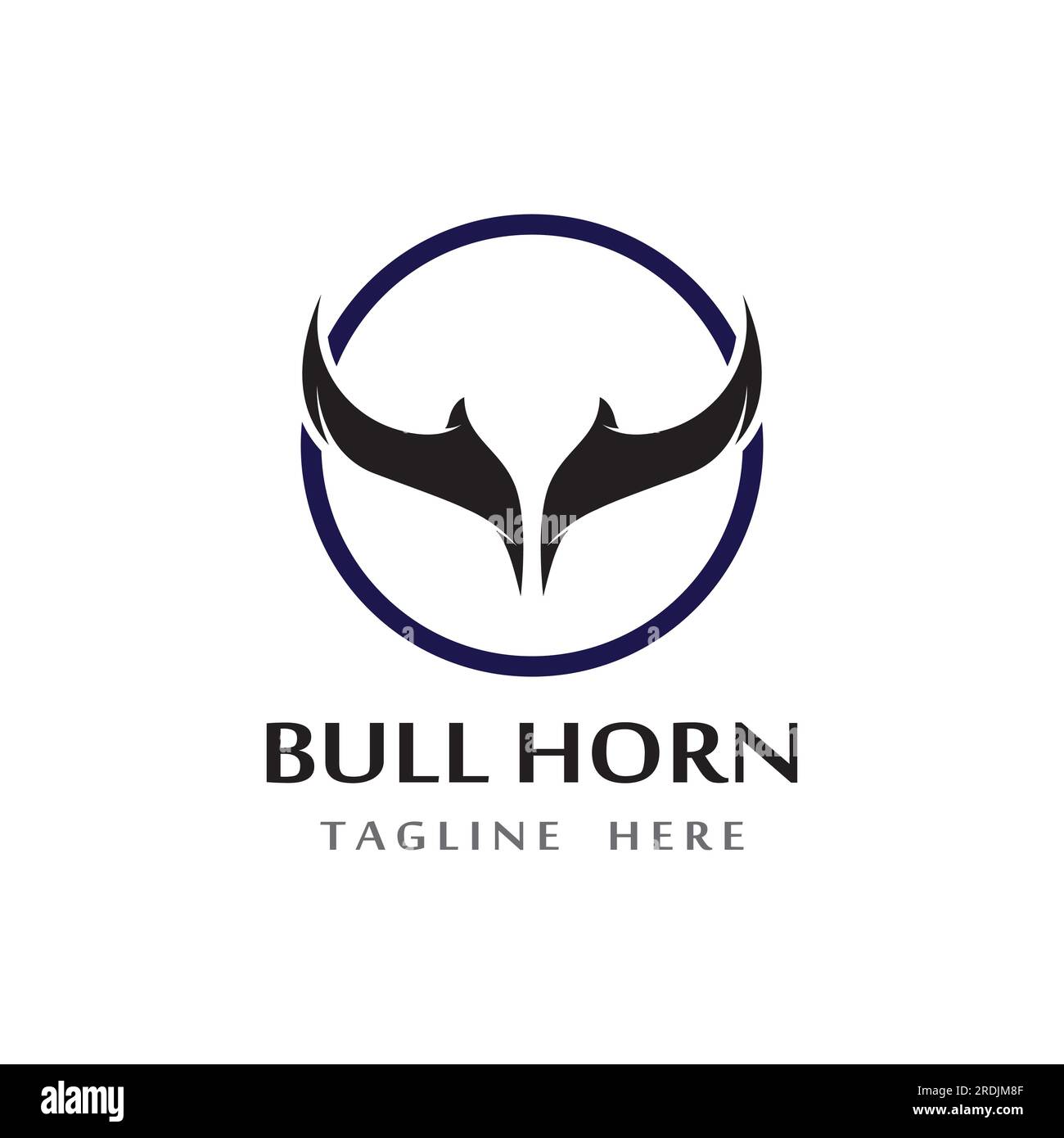 Vintage bull head horns logo Stock Vector Image & Art - Alamy