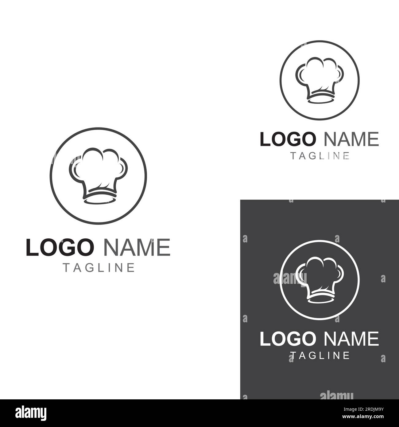 Chef hat logo for restaurant, cafe and online food delivery. Logo with ...