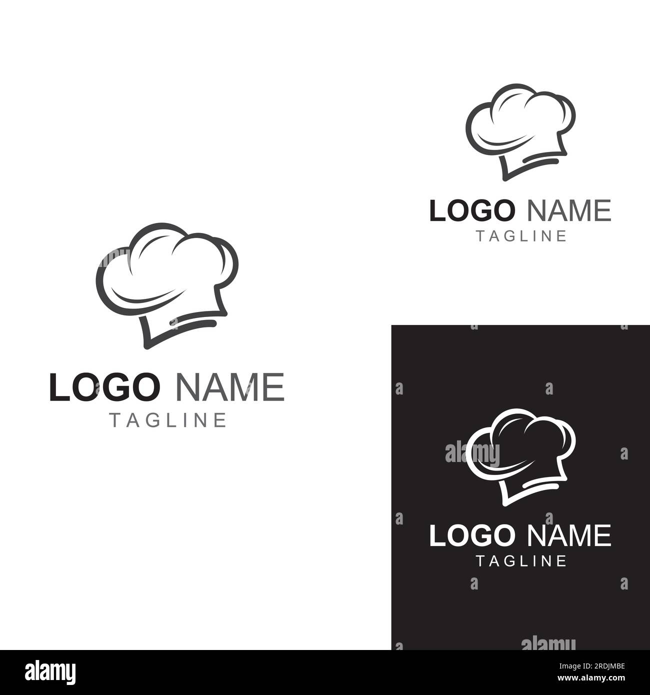 Chef hat logo for restaurant, cafe and online food delivery. Logo with ...