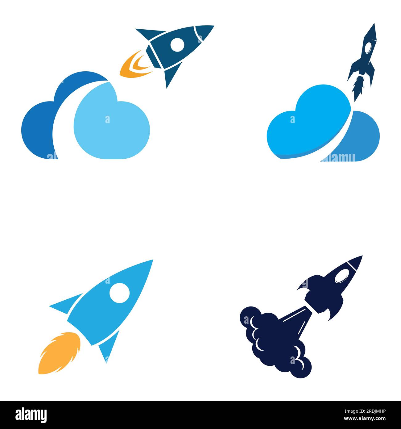 Rocket logo and symbol design vector Stock Vector Image & Art - Alamy