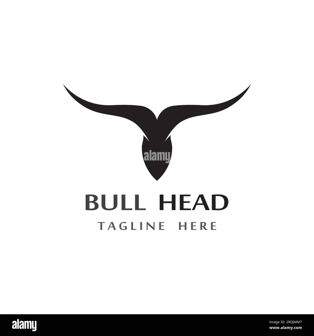 Vintage bull head horns logo Stock Vector Image & Art - Alamy