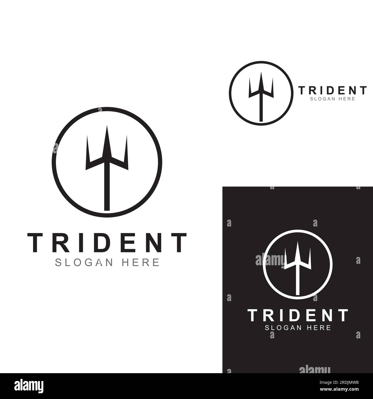 Trident logo using vector design concept Stock Vector Image & Art - Alamy