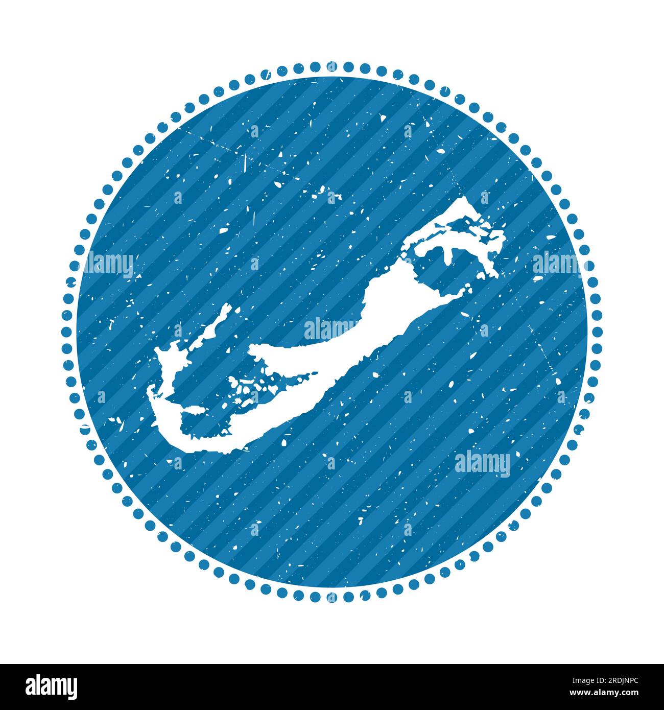 Bermuda striped retro travel sticker. Badge with map of island, vector ...