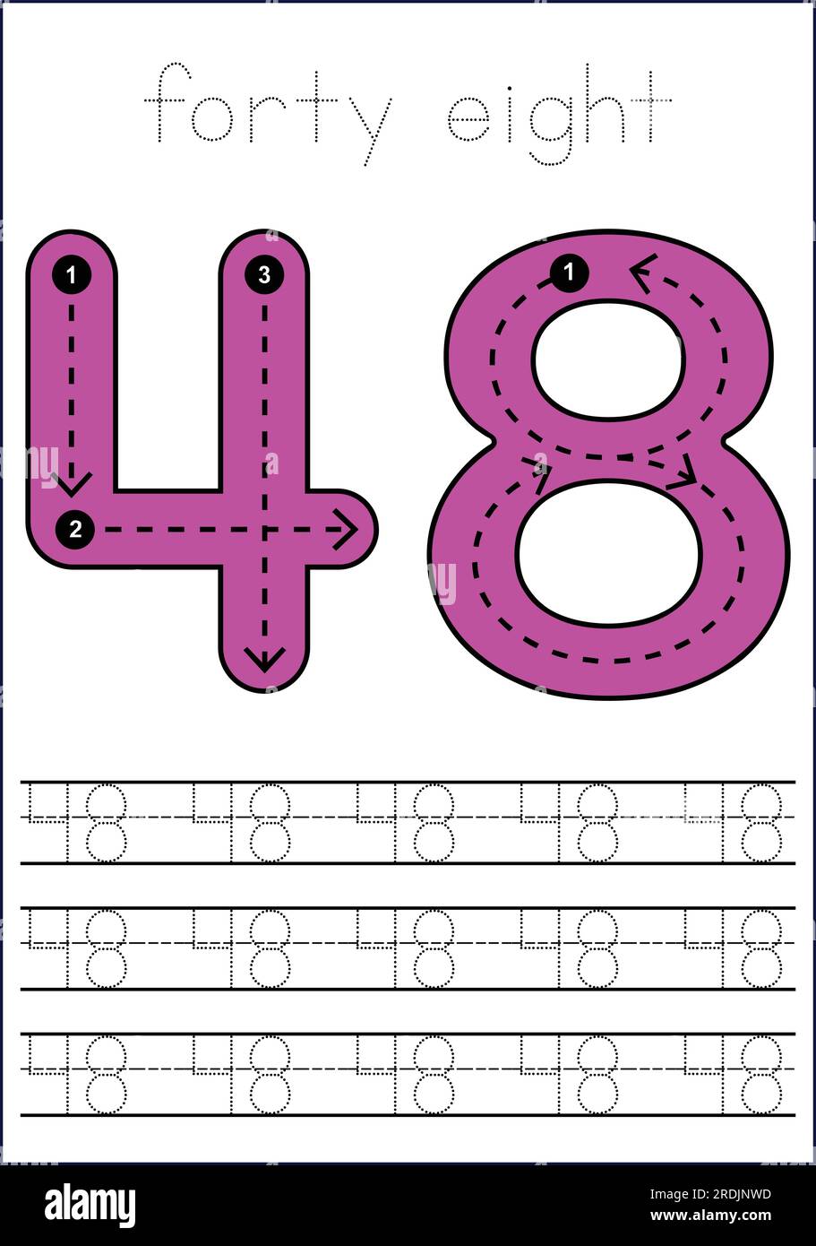 Number tracing hi-res stock photography and images - Alamy