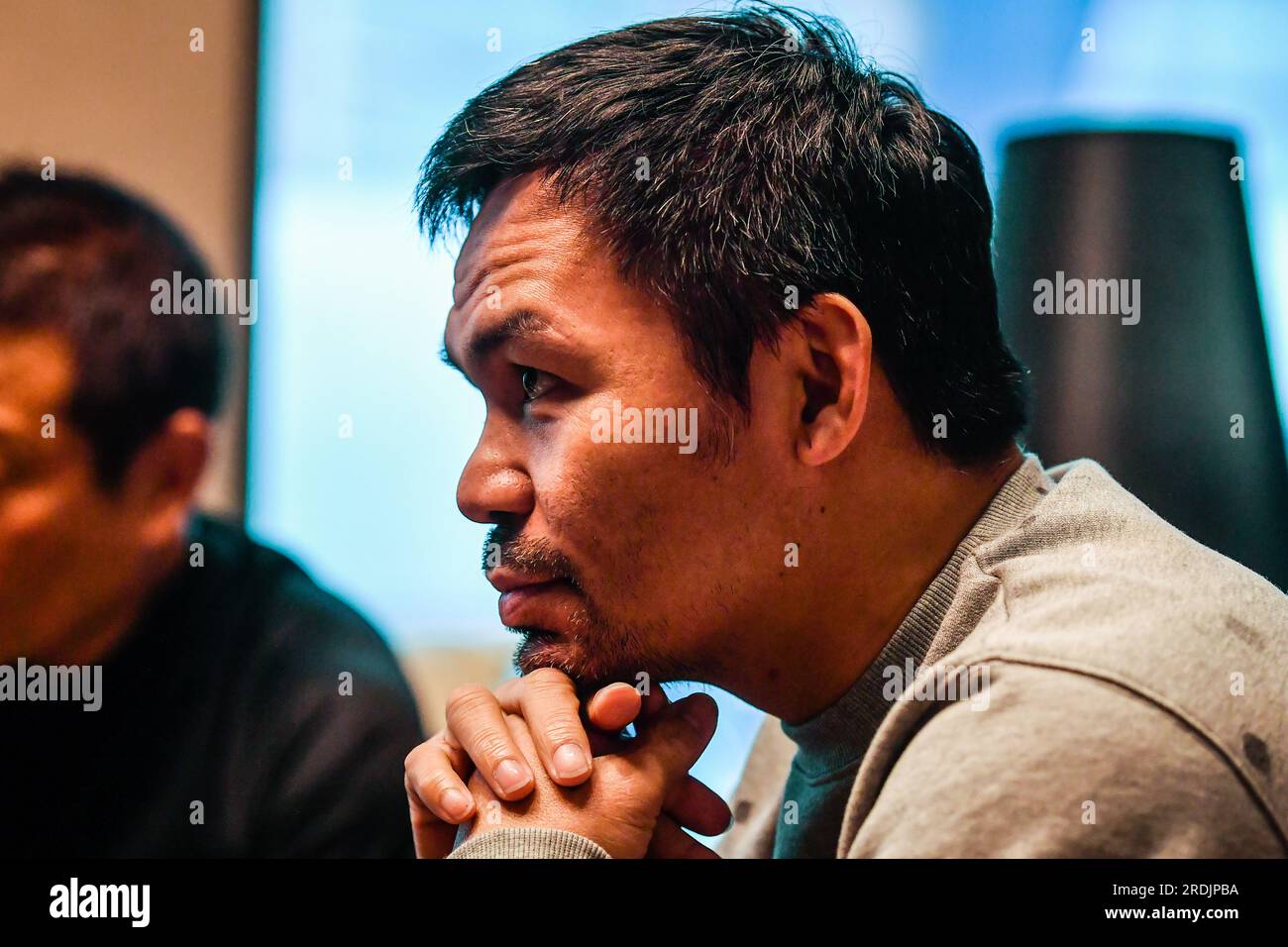 Bangkok, Thailand. 20th July, 2023. Legendary Filipino boxer Manny ...