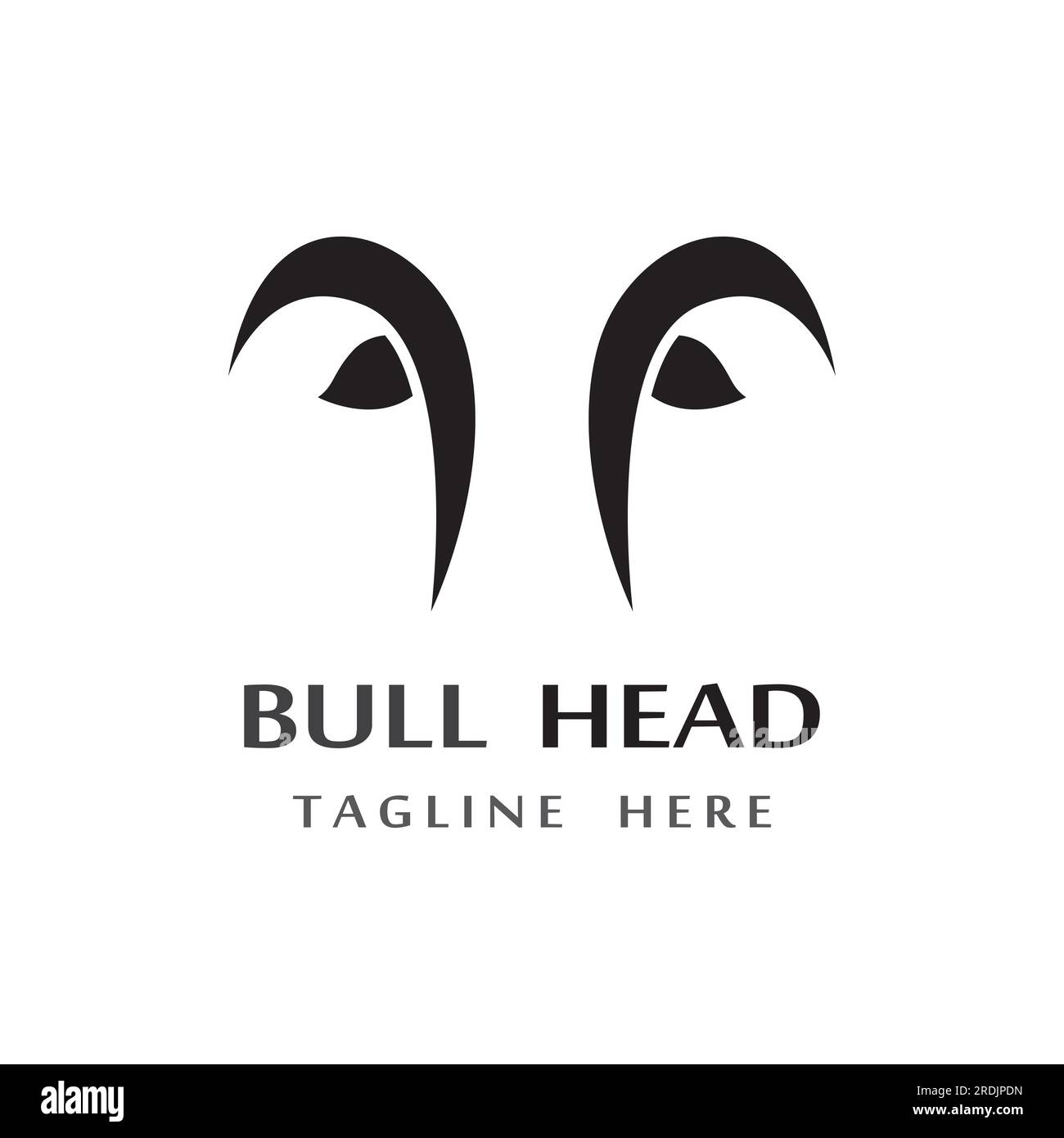 Vintage bull head horns logo Stock Vector Image & Art - Alamy