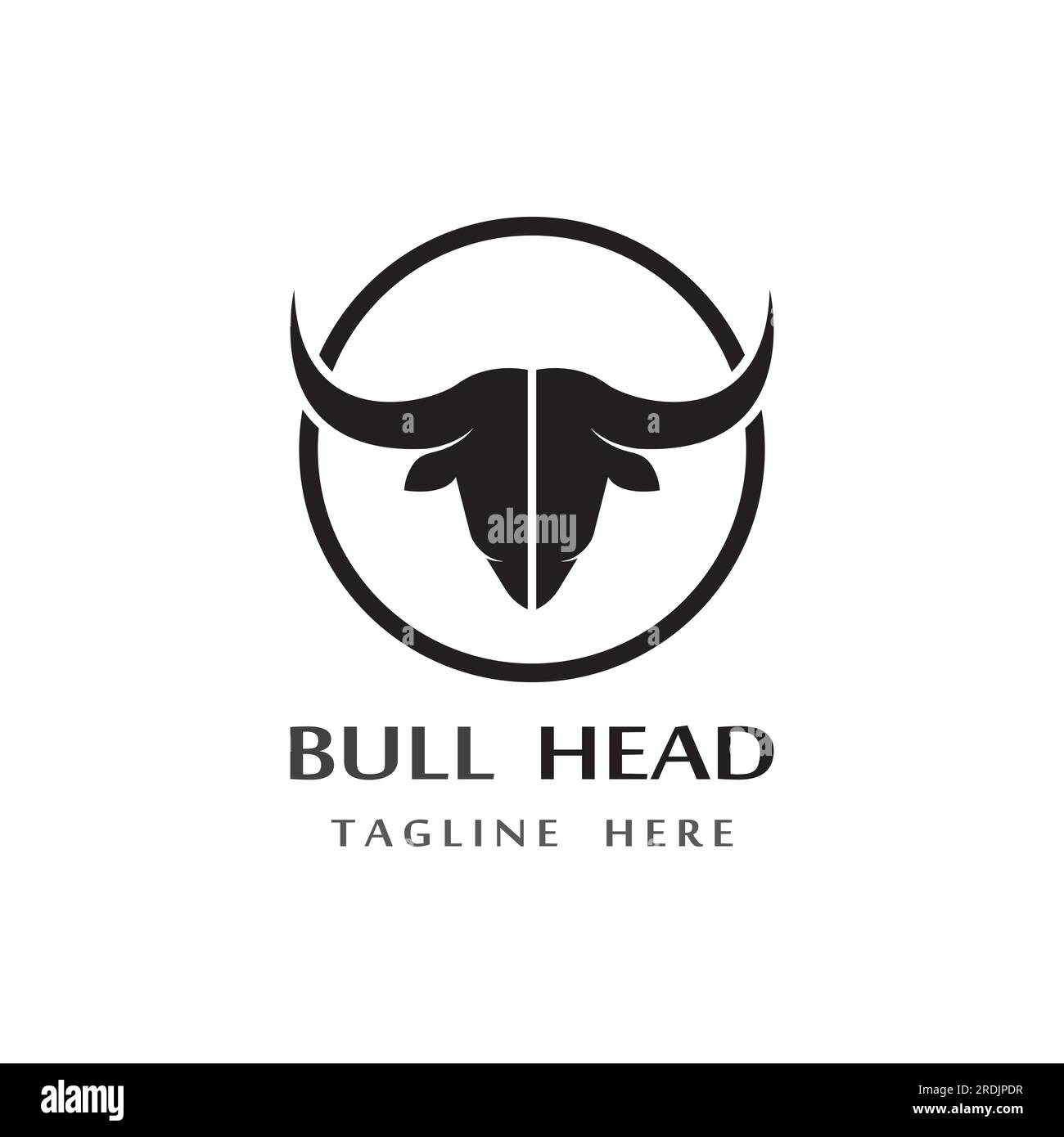 Vintage bull head horns logo Stock Vector Image & Art - Alamy