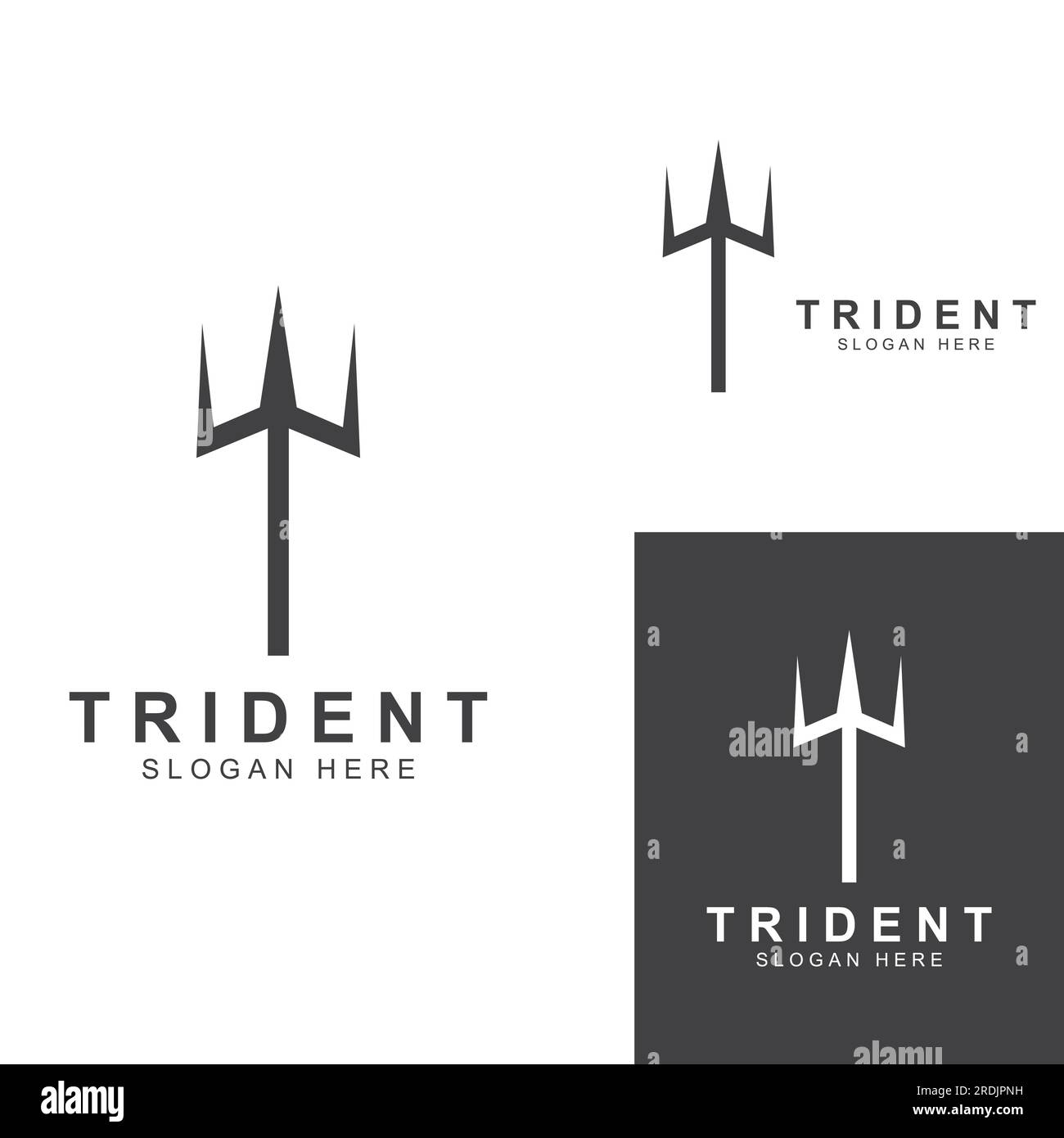 Trident logo using vector design concept Stock Vector Image & Art - Alamy