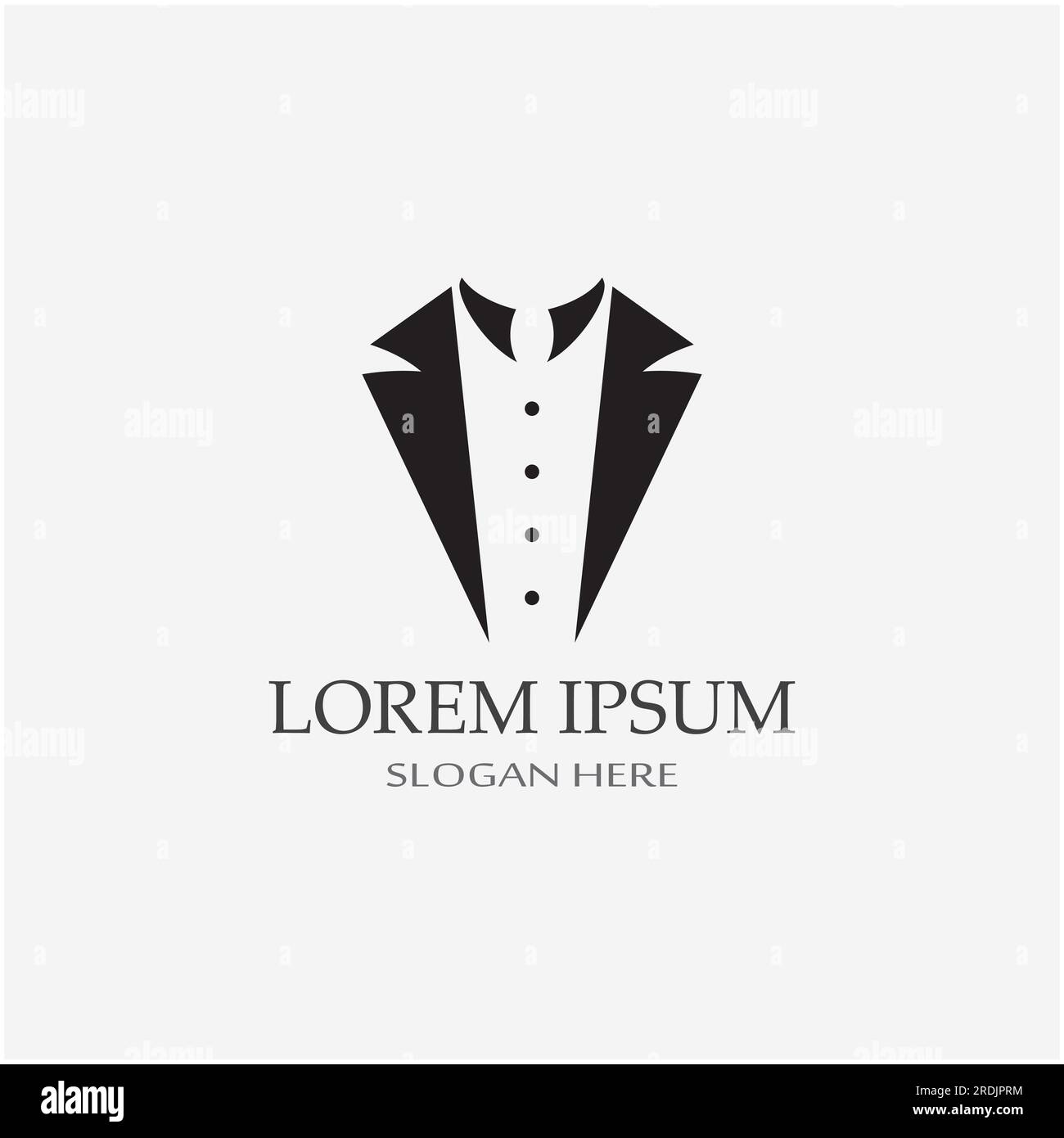 Tuxedo icon and logo for menswear , design template Stock Vector Image ...
