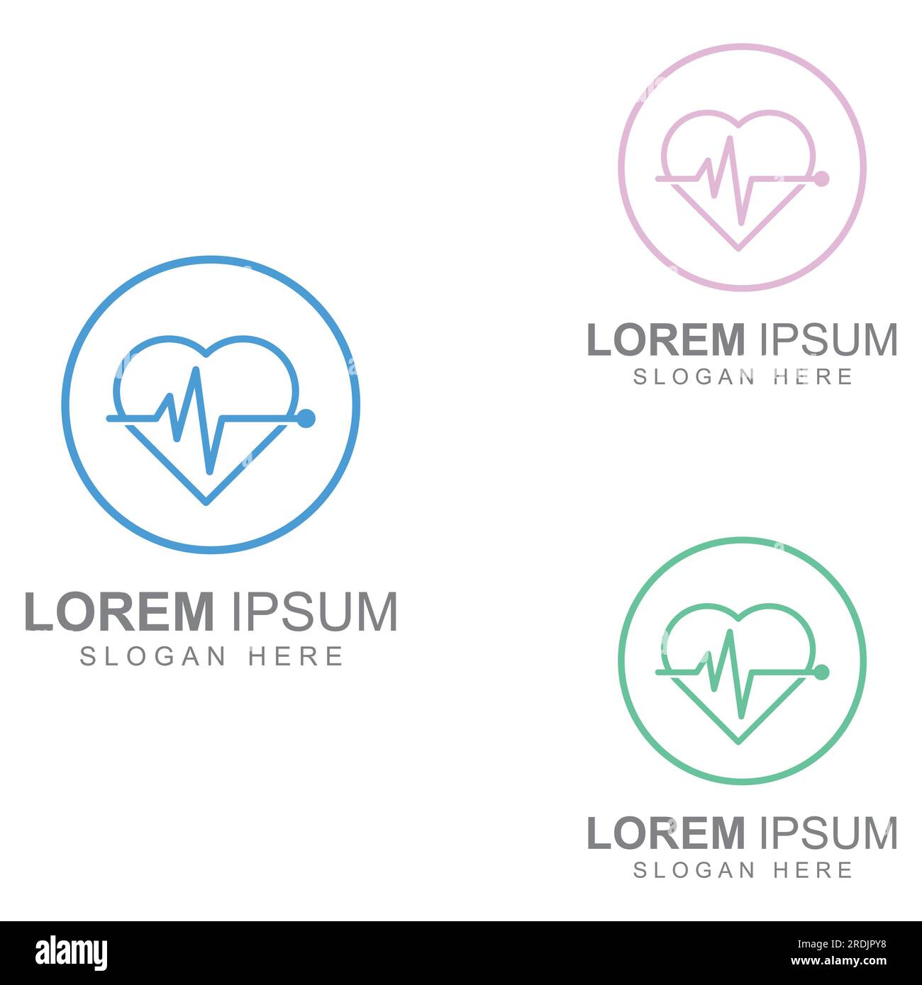 Ekg logo design Stock Vector Images - Alamy