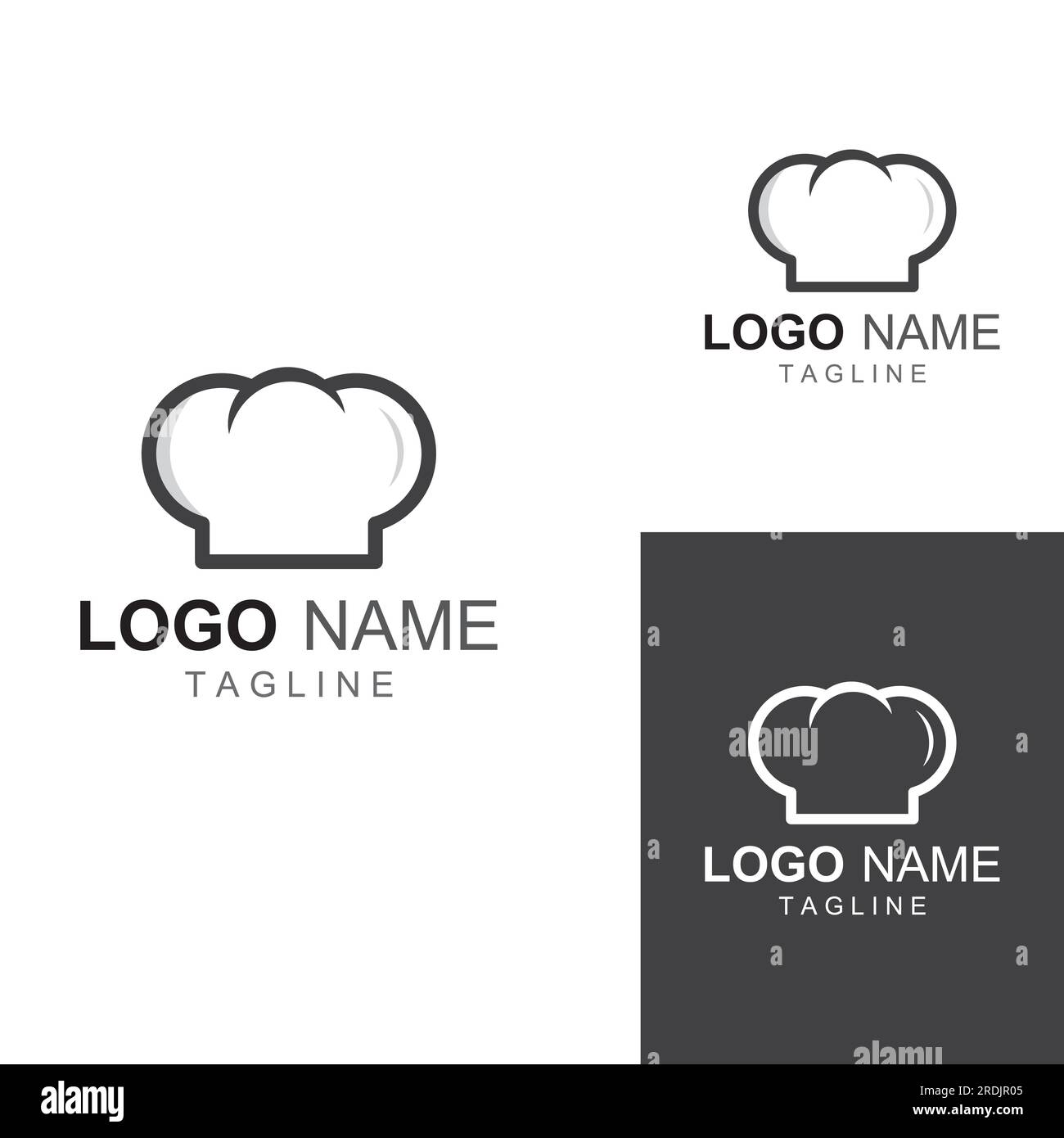 Chef hat logo for restaurant, cafe and online food delivery. Logo with ...