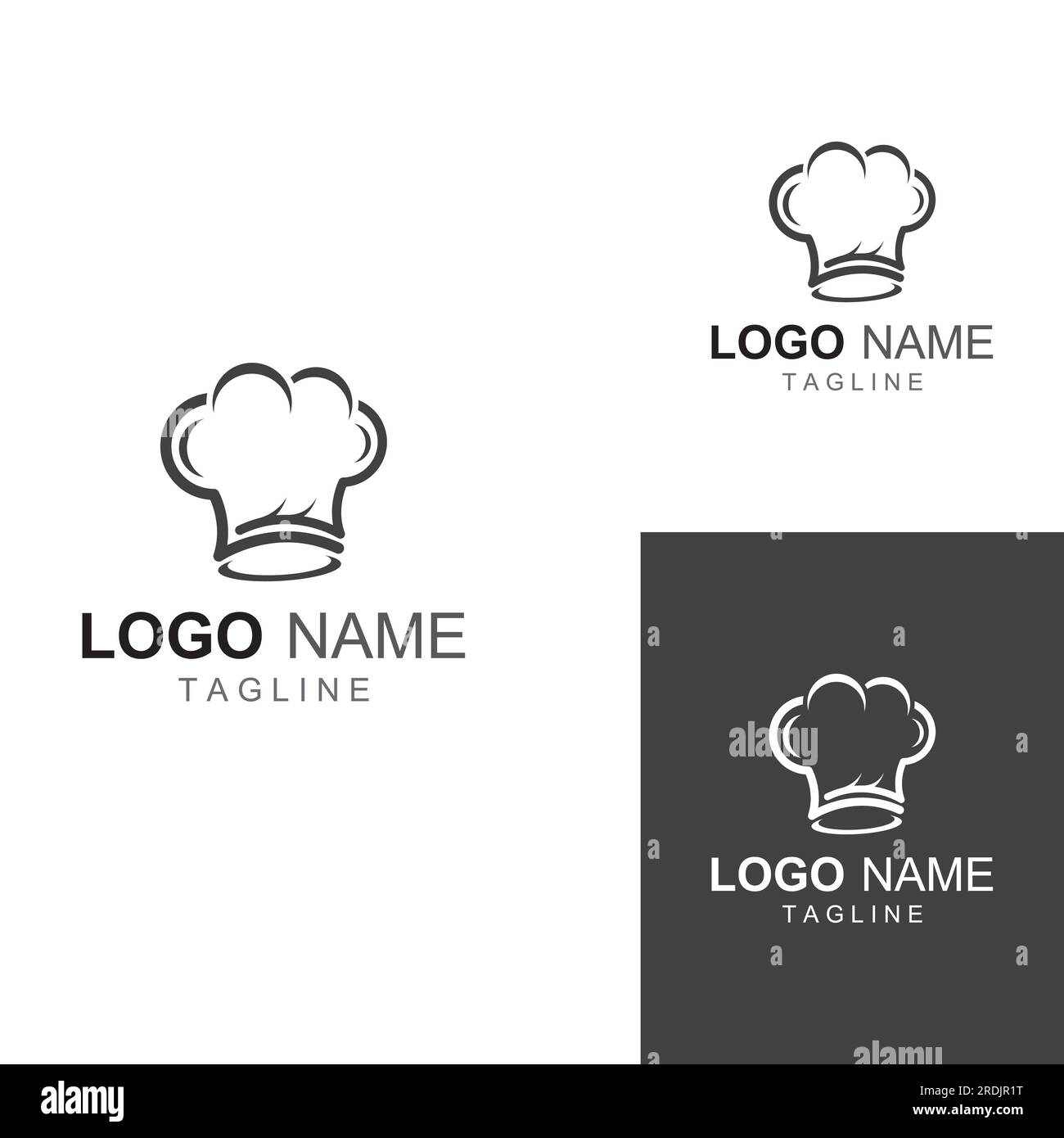 Chef hat logo for restaurant, cafe and online food delivery. Logo with ...