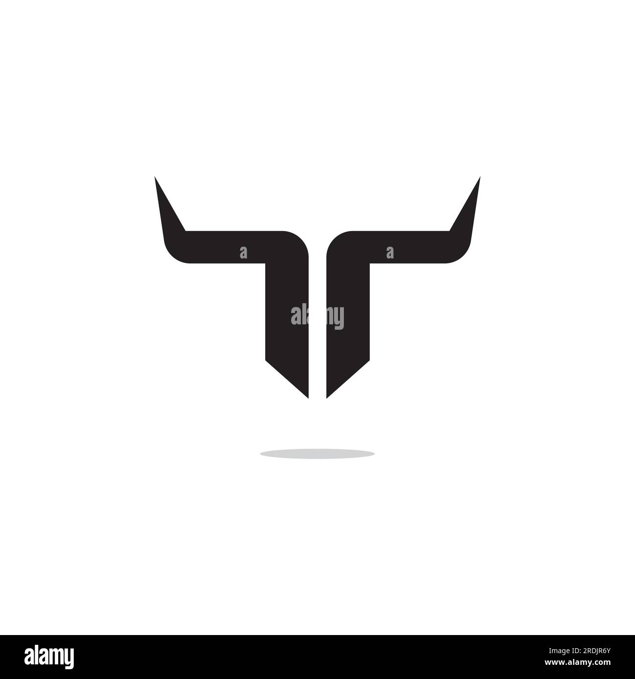 Vintage bull head horns logo Stock Vector Image & Art - Alamy