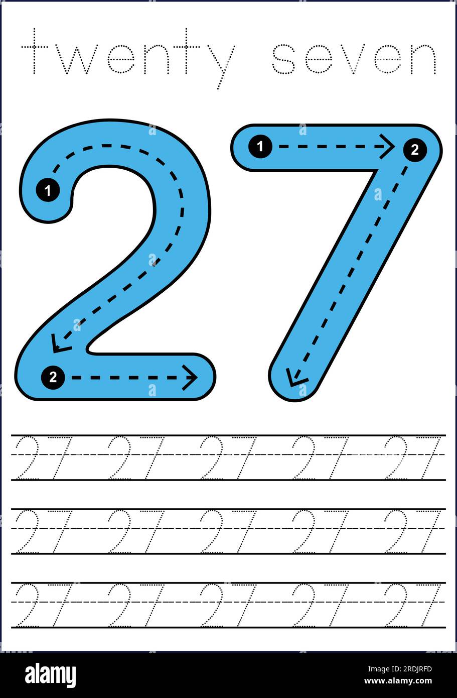 Learning numbers printables hi-res stock photography and images - Alamy