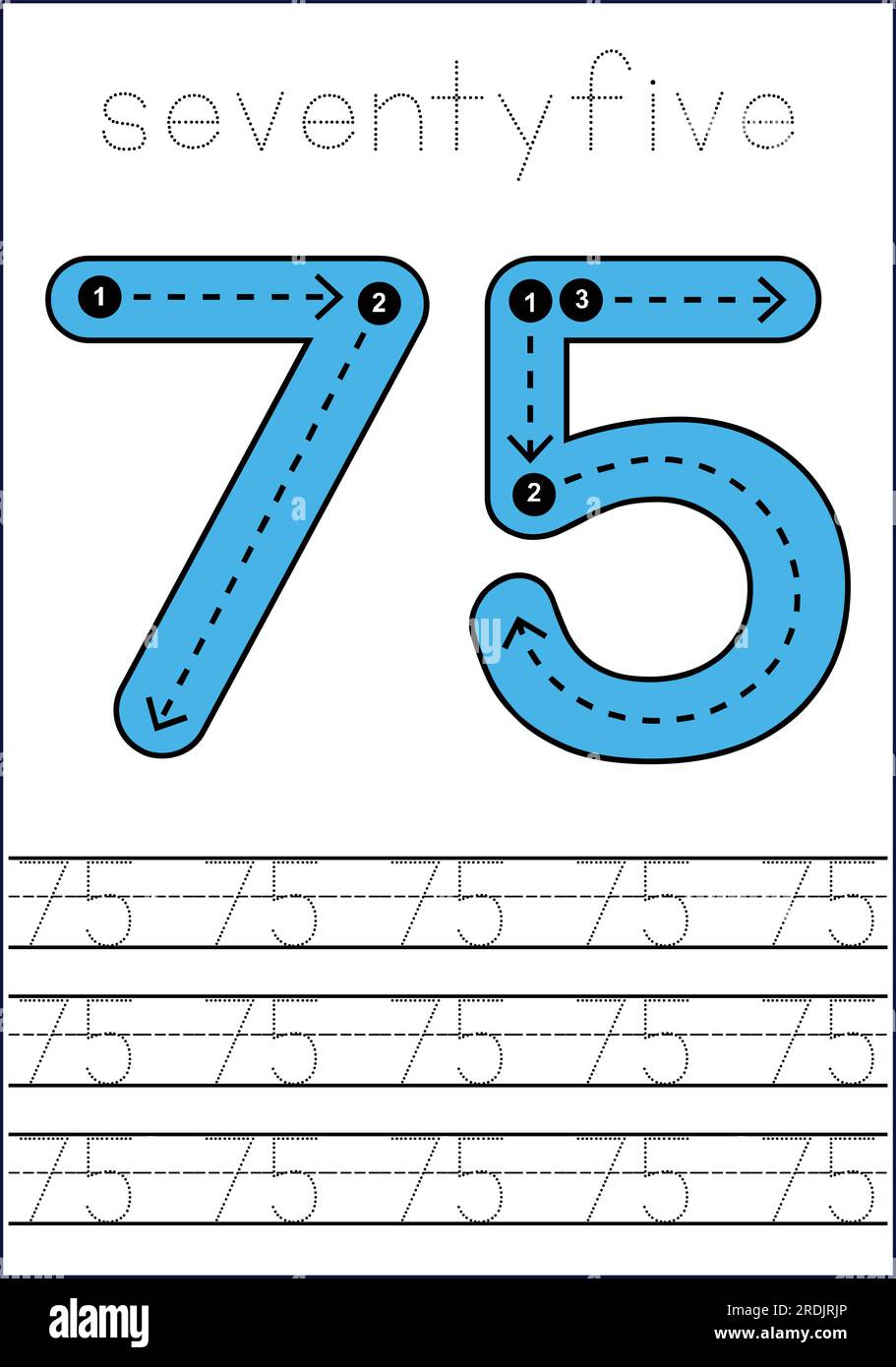 Learning numbers printables hi-res stock photography and images - Alamy